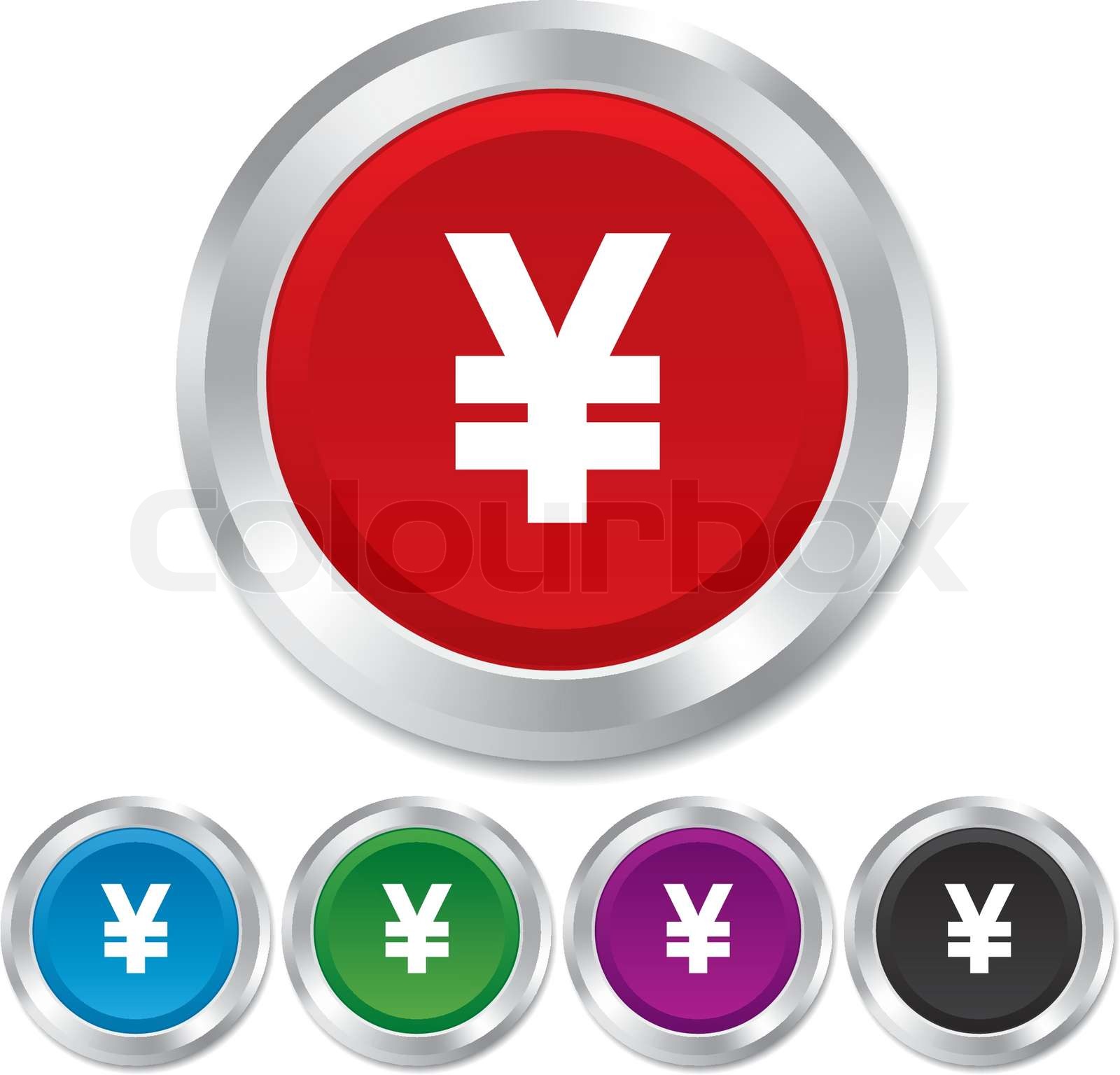 Yen sign icon. JPY currency symbol. | Stock vector | Colourbox