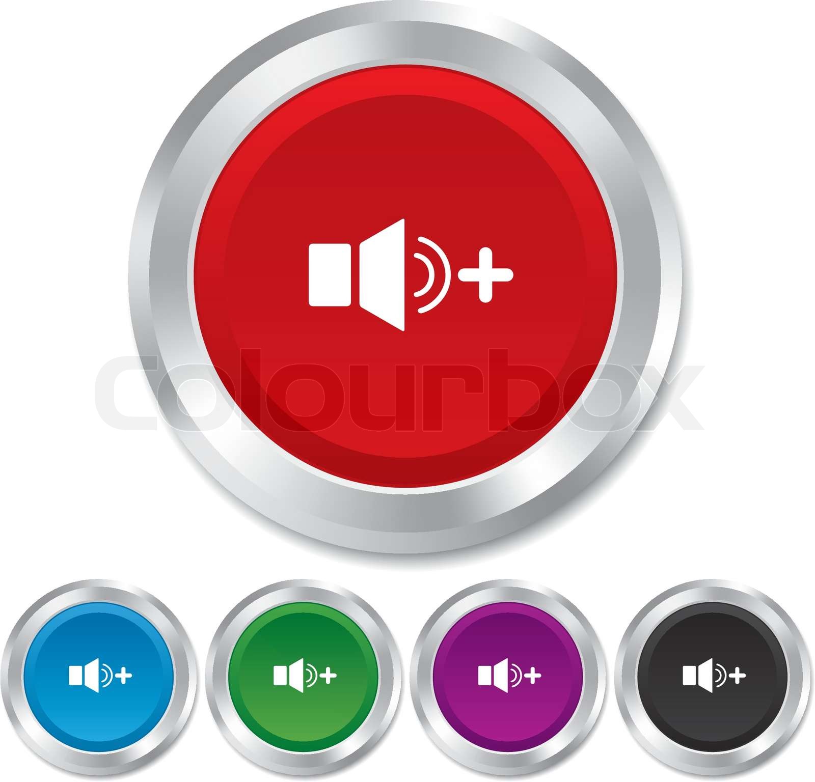 Speaker volume louder sign icon. Sound symbol. | Stock vector | Colourbox