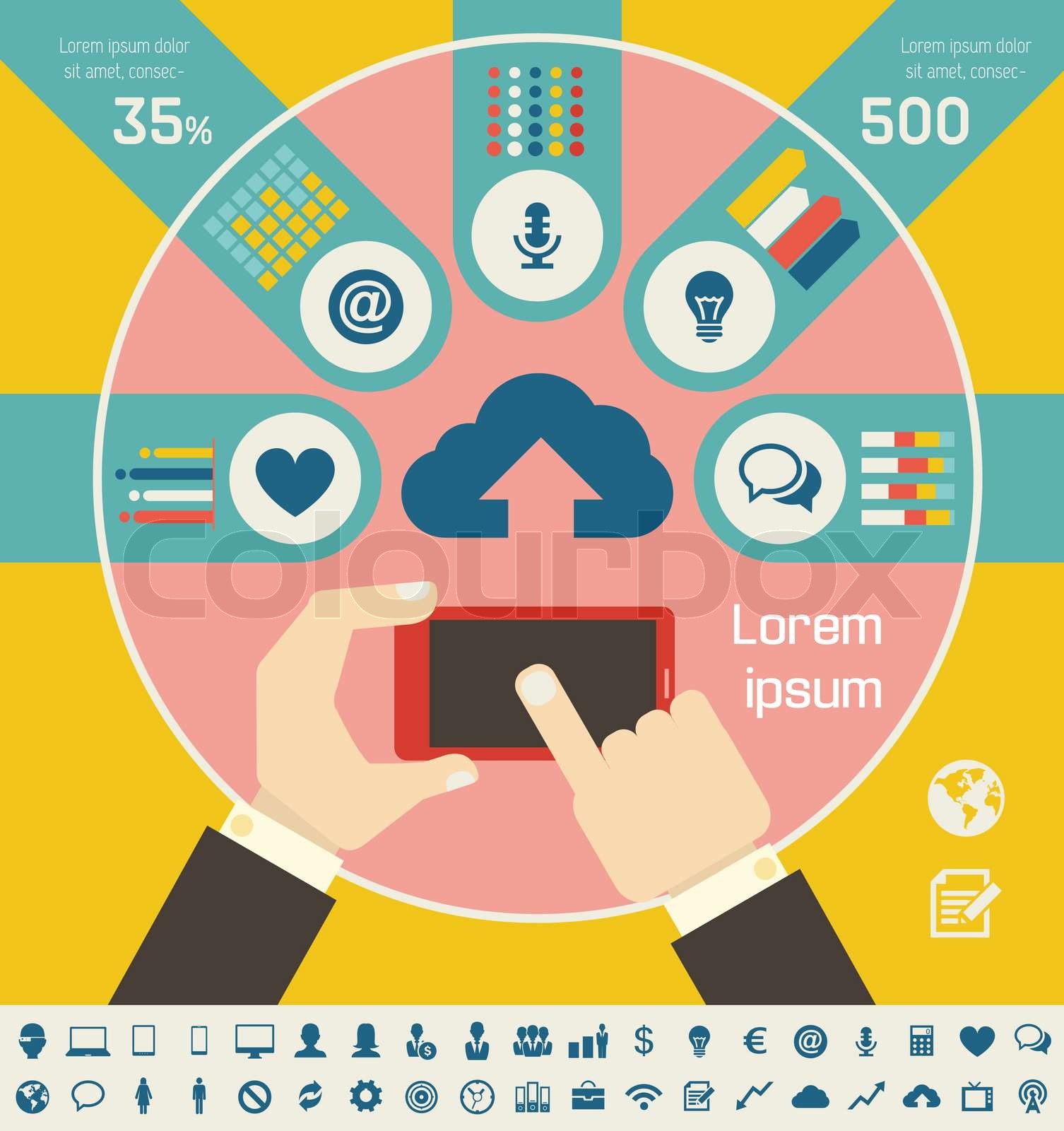 IT Industry Infographic Elements | Stock vector | Colourbox