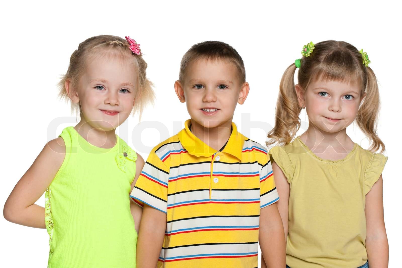 Friendship of three children | Stock image | Colourbox