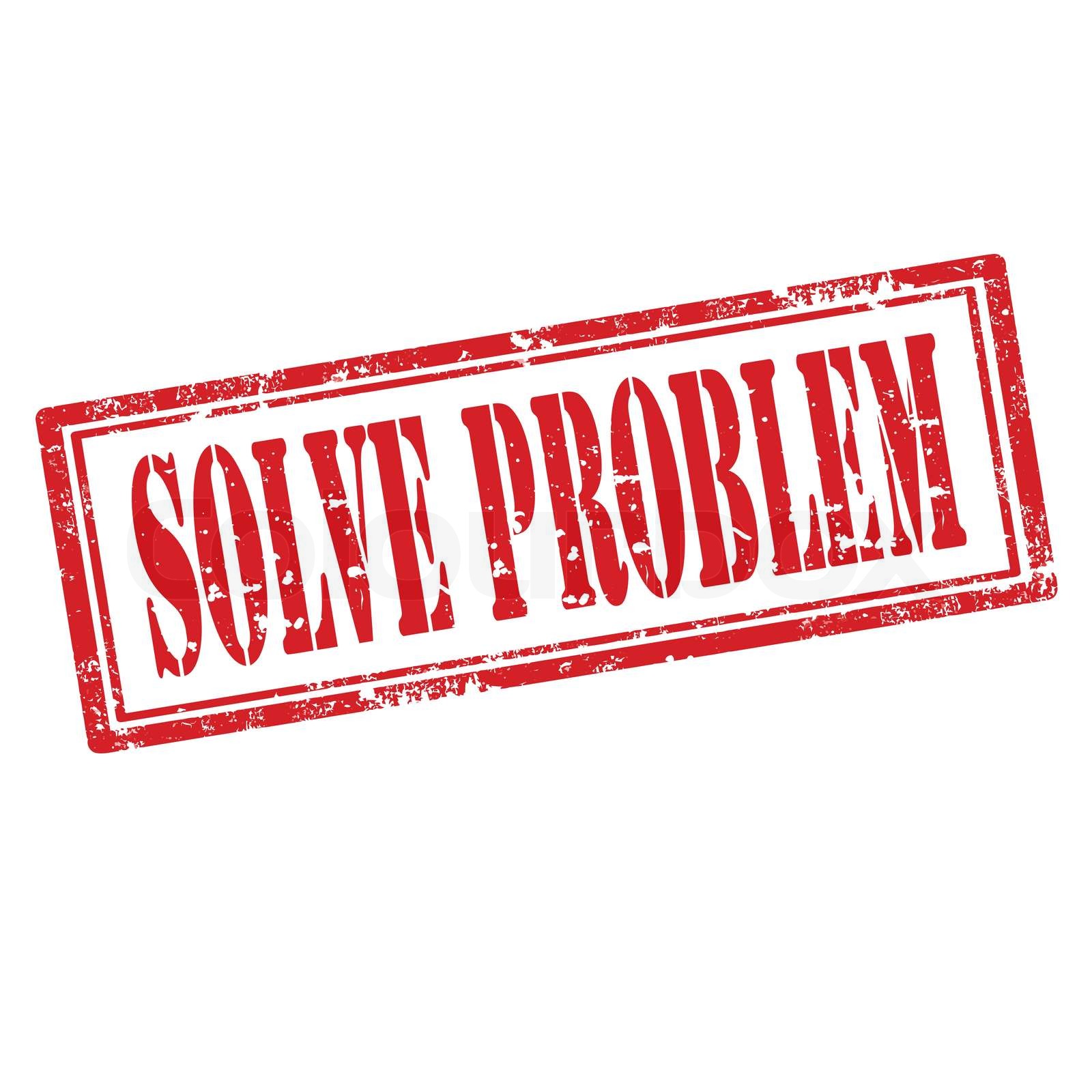 Solve Problem-stamp | Stock vector | Colourbox