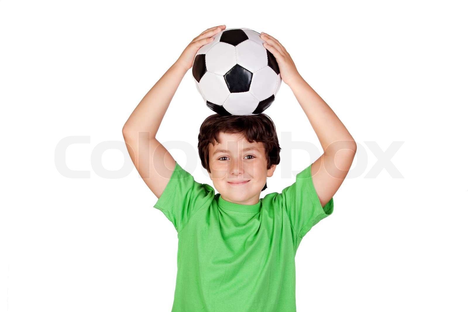 Adorable boy with a ball | Stock image | Colourbox