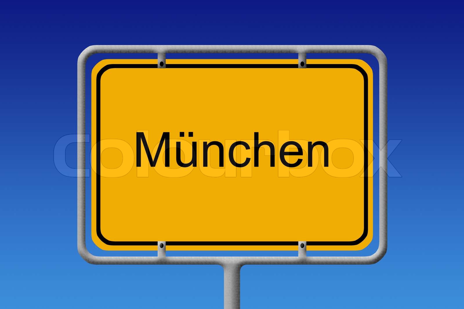 City Sign munich | Stock image | Colourbox