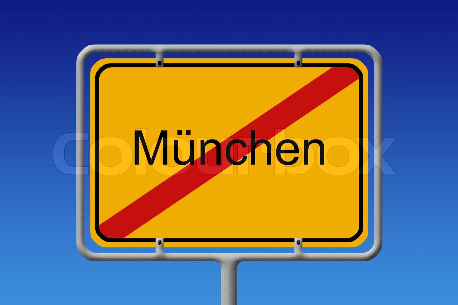 City Sign munich | Stock image | Colourbox