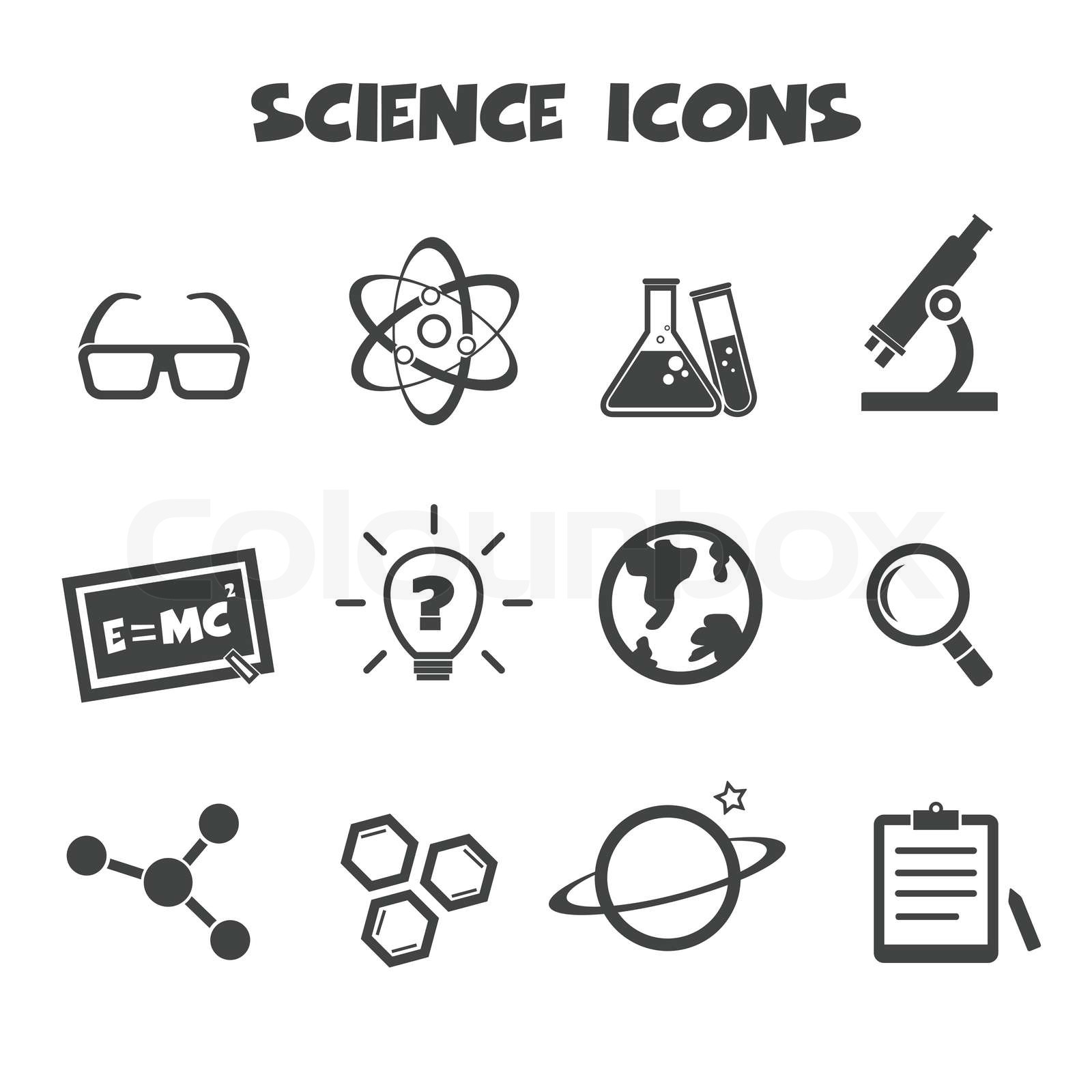 science icons | Stock vector | Colourbox