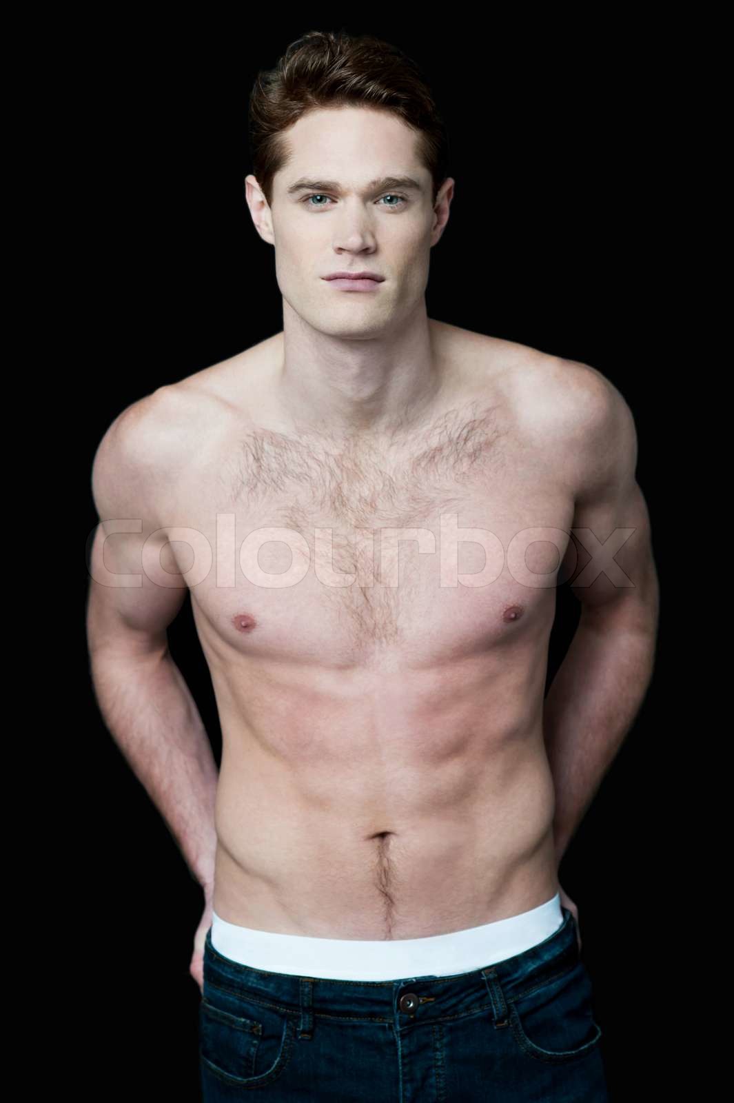 Young Handsome Shirtless Male Model Stock Image Colourbox