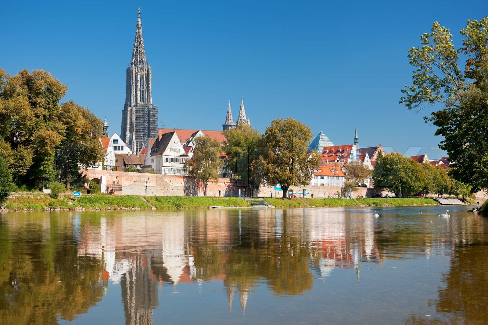 Ulm and Danube river | Stock image | Colourbox