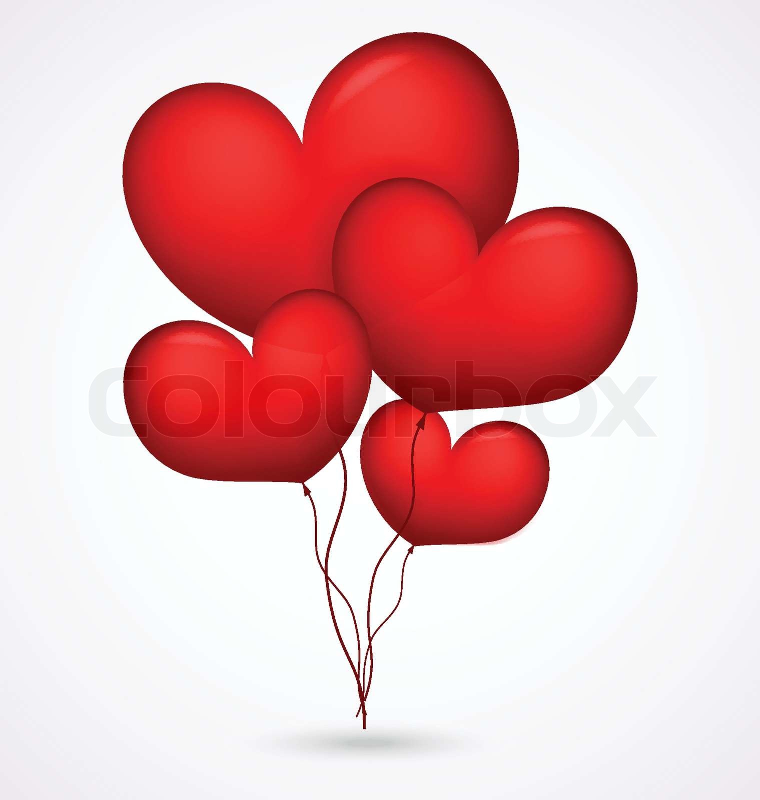 hjerte, ballon, tegning | Stock vektor | Colourbox