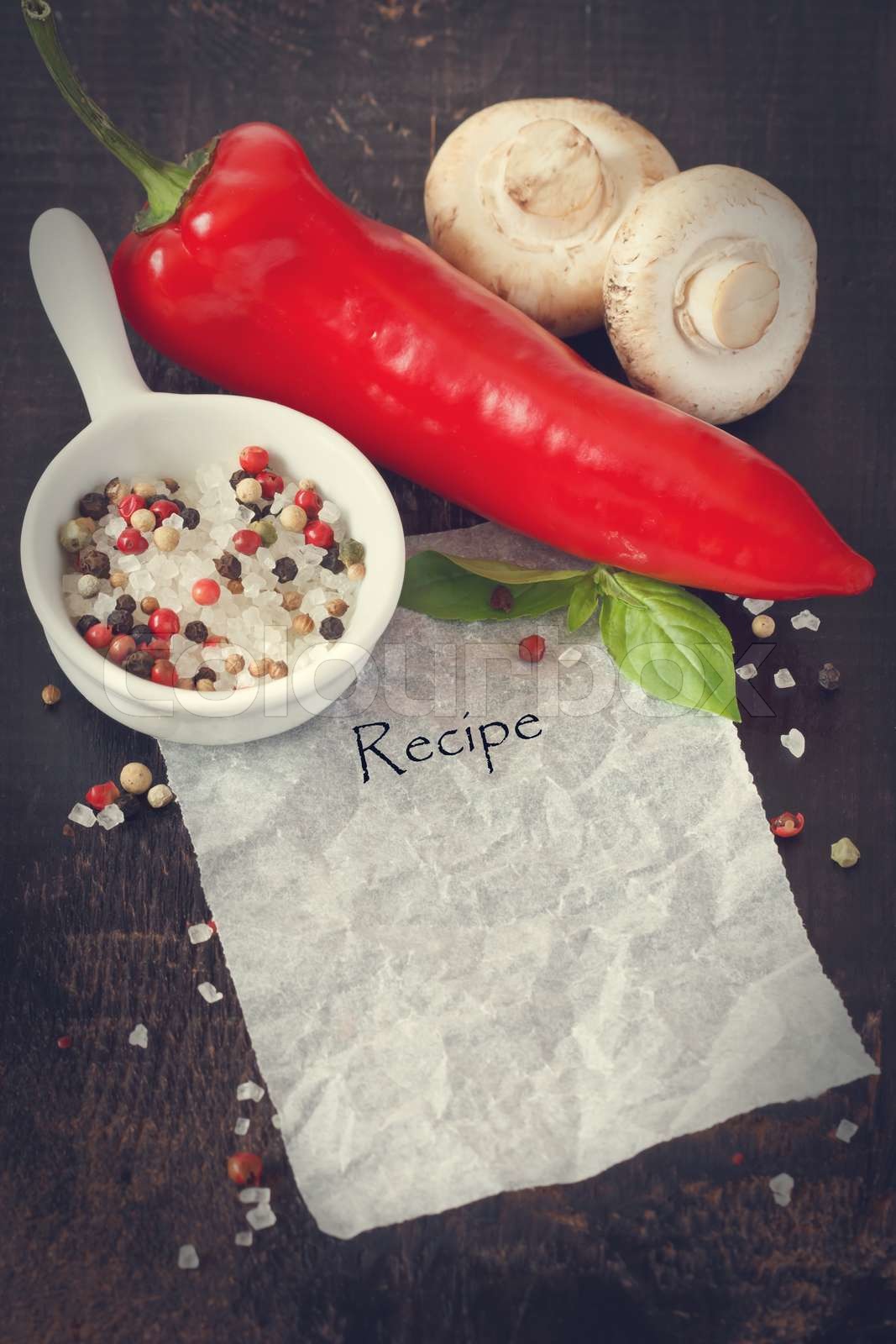 Recipe. | Stock image | Colourbox