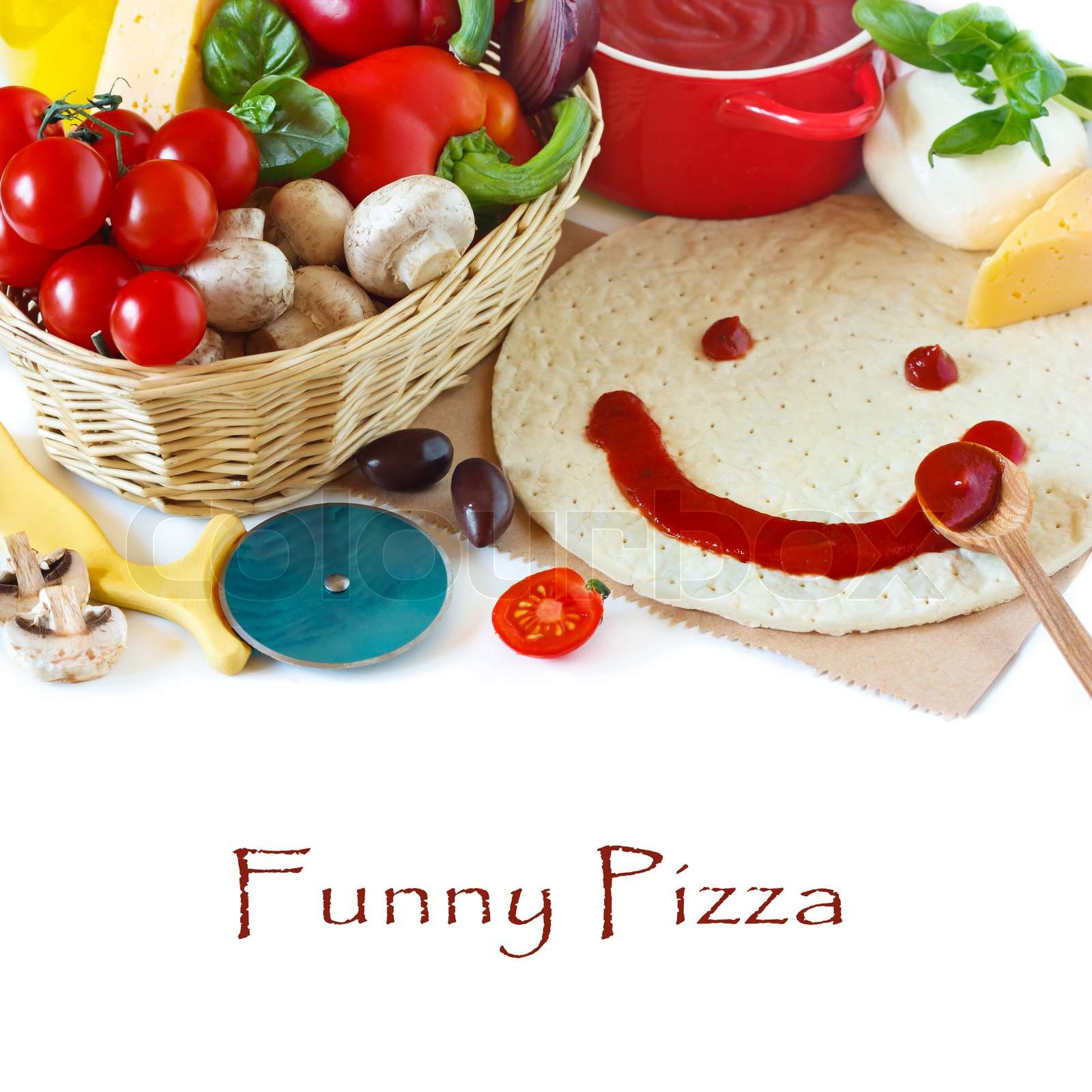 Funny pizza. | Stock image | Colourbox