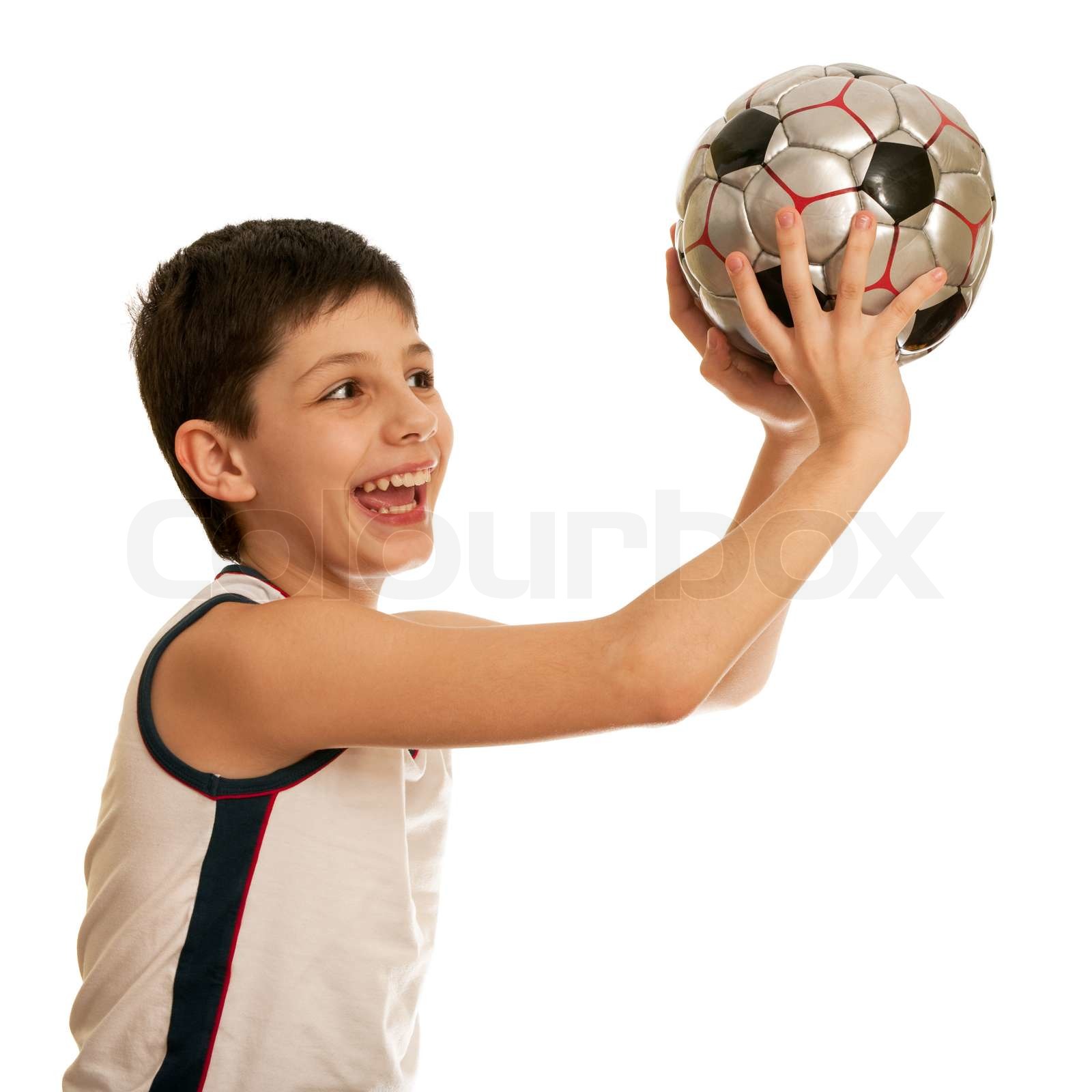 Boy throwing a ball | Stock image | Colourbox
