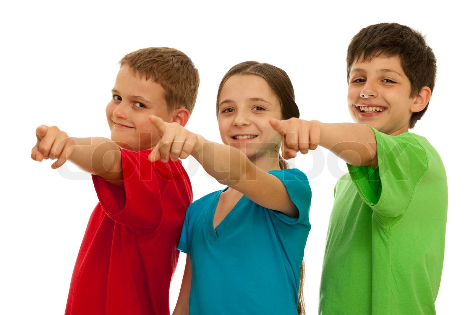 fröhlich, kinder, emotion | Stock Bild | Colourbox