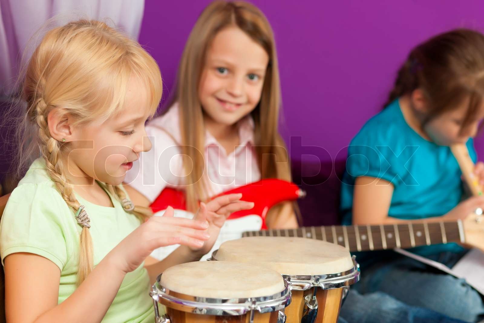 Children making music | Stock image | Colourbox