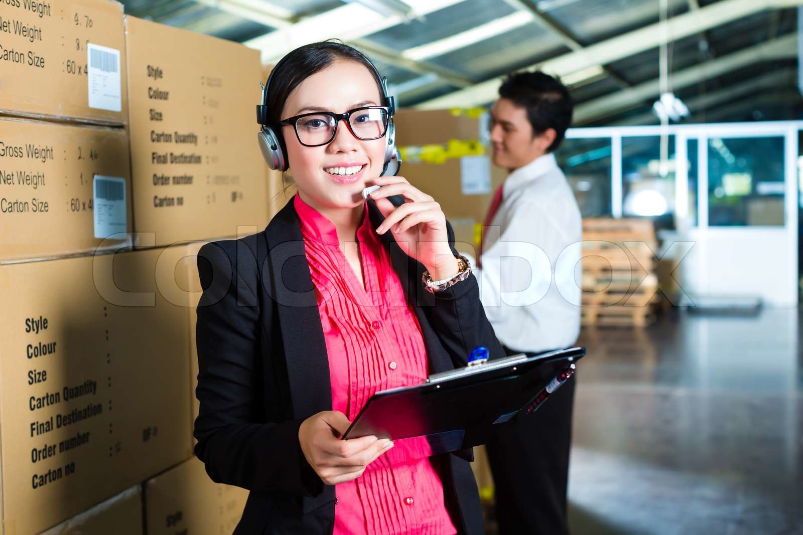 Customer Service in a warehouse | Stock image | Colourbox