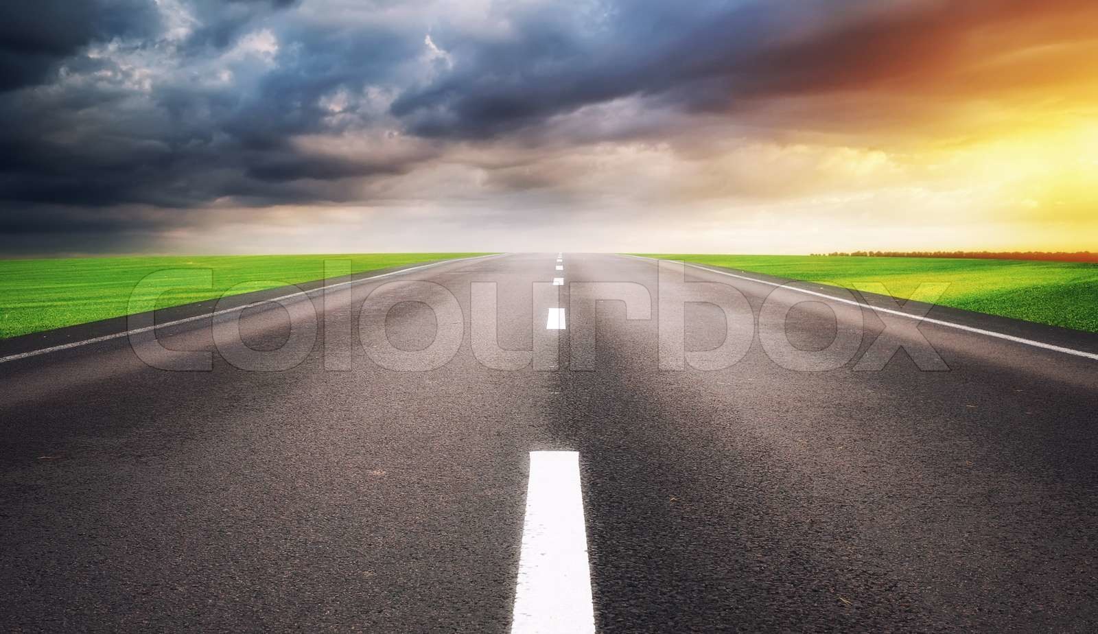 Deep road. | Stock image | Colourbox