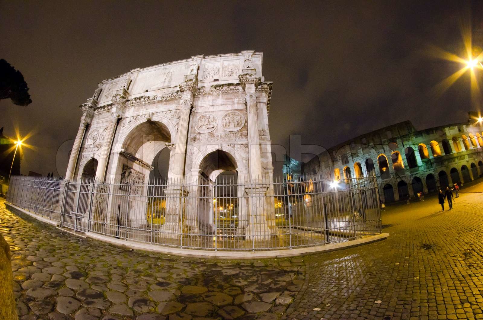 Lights of Colosseum at Night | Stock image | Colourbox