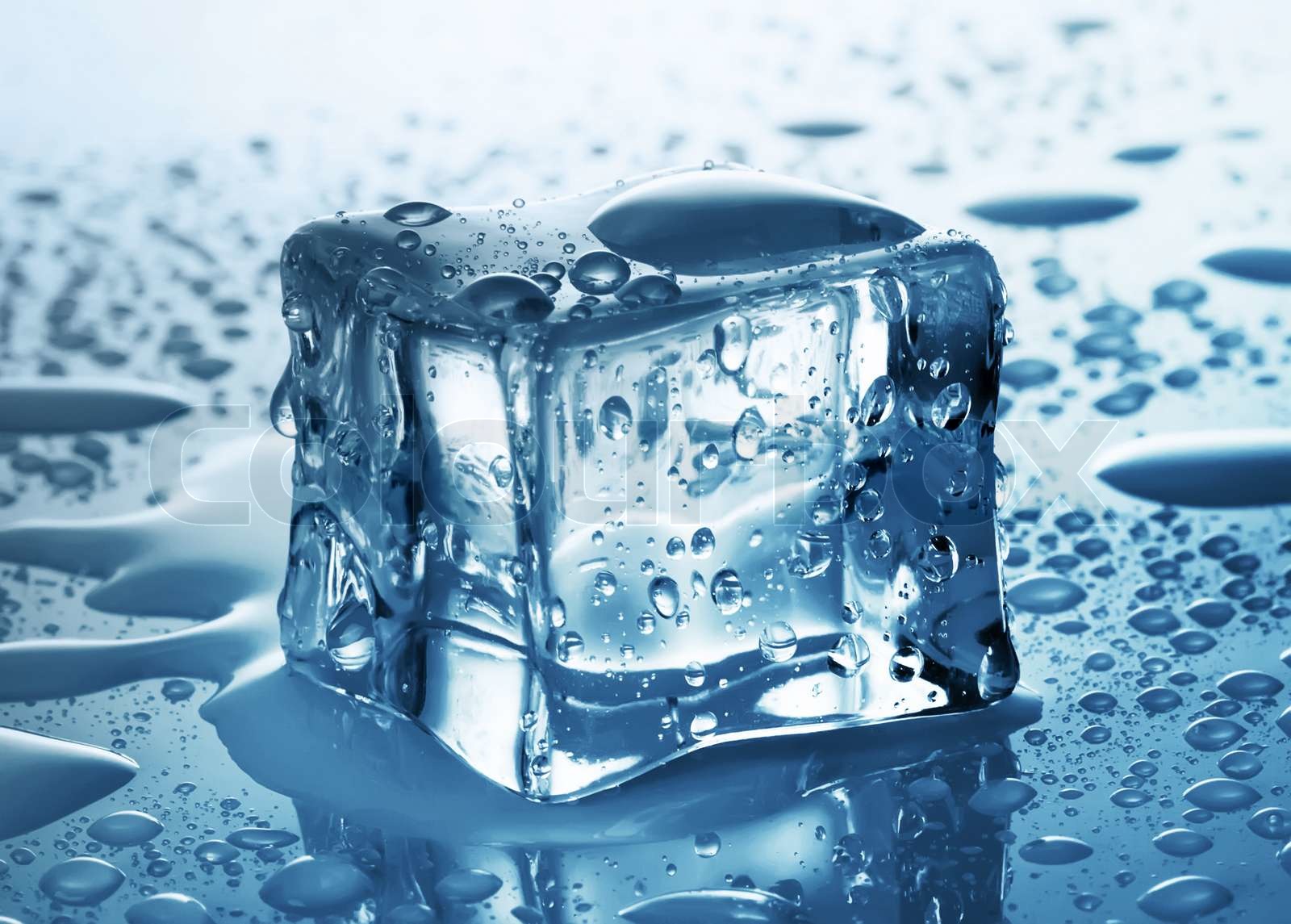 Ice cube with drops | Stock image | Colourbox