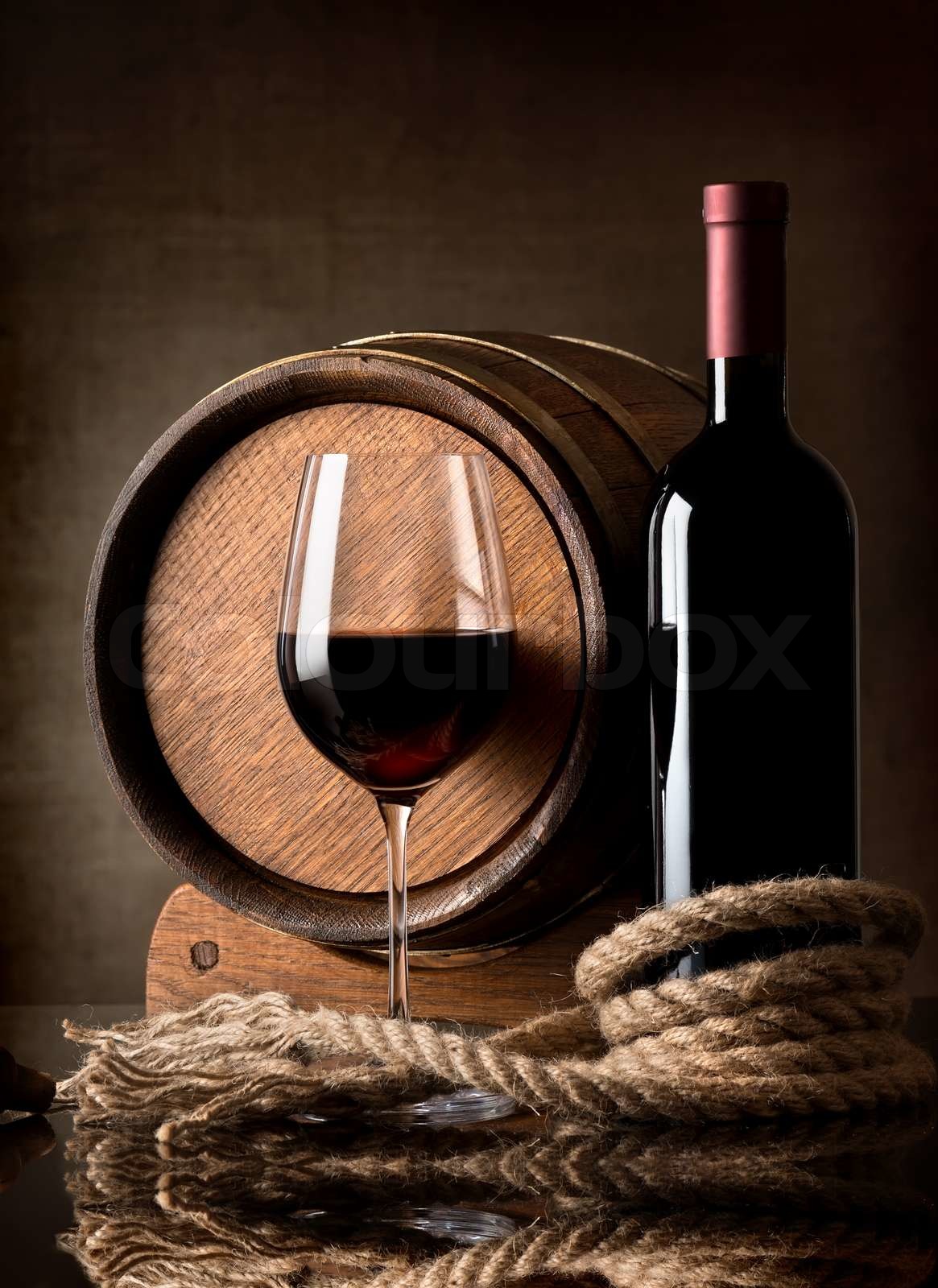 Wine and rope | Stock image | Colourbox