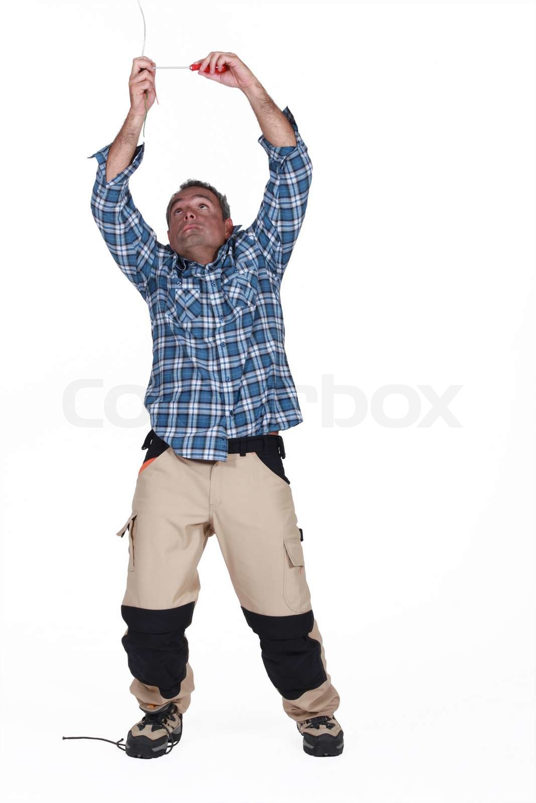 Man being electrocuted | Stock image | Colourbox