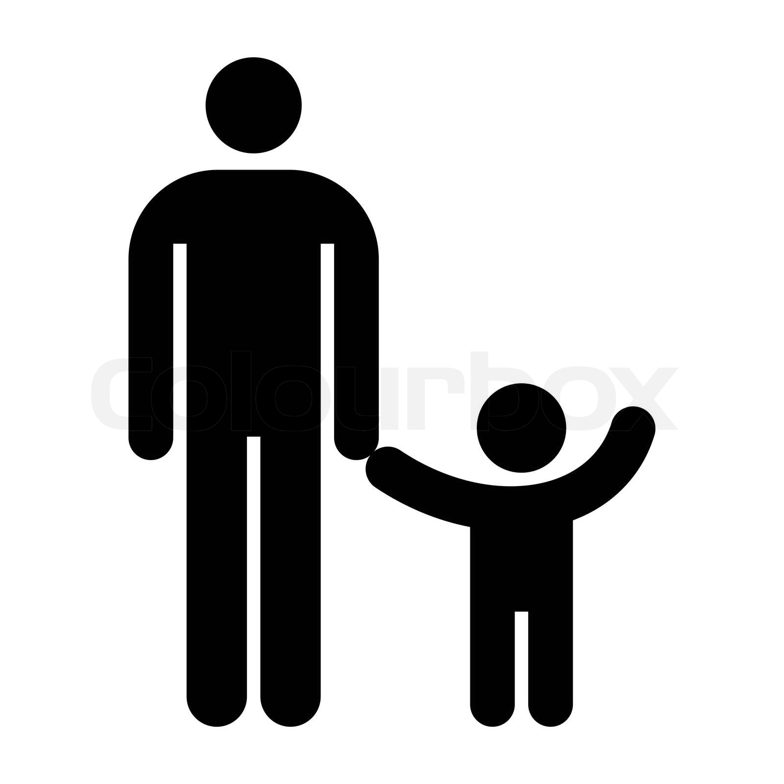 Father and kid symbol | Stock vector | Colourbox