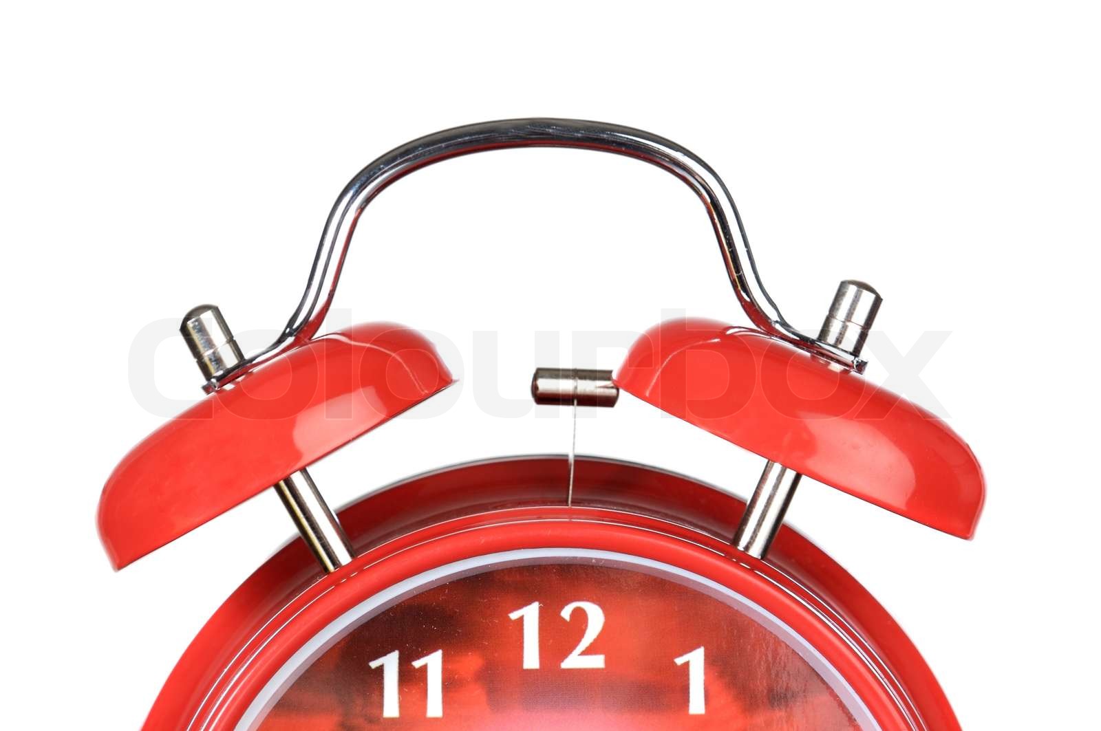 Classic red clock | Stock image | Colourbox