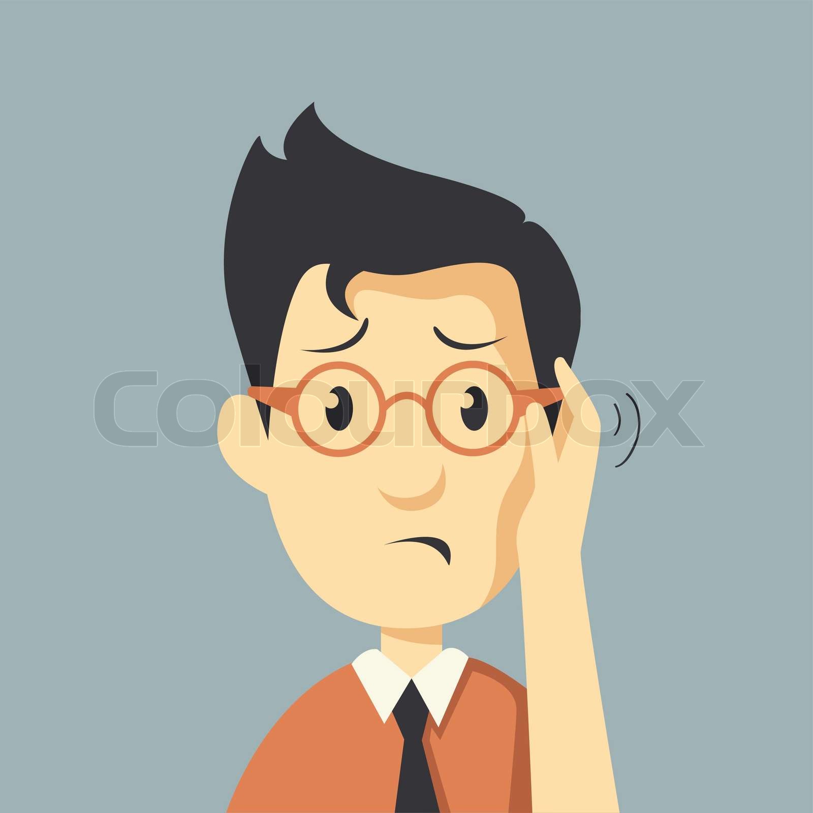 serious man | Stock vector | Colourbox