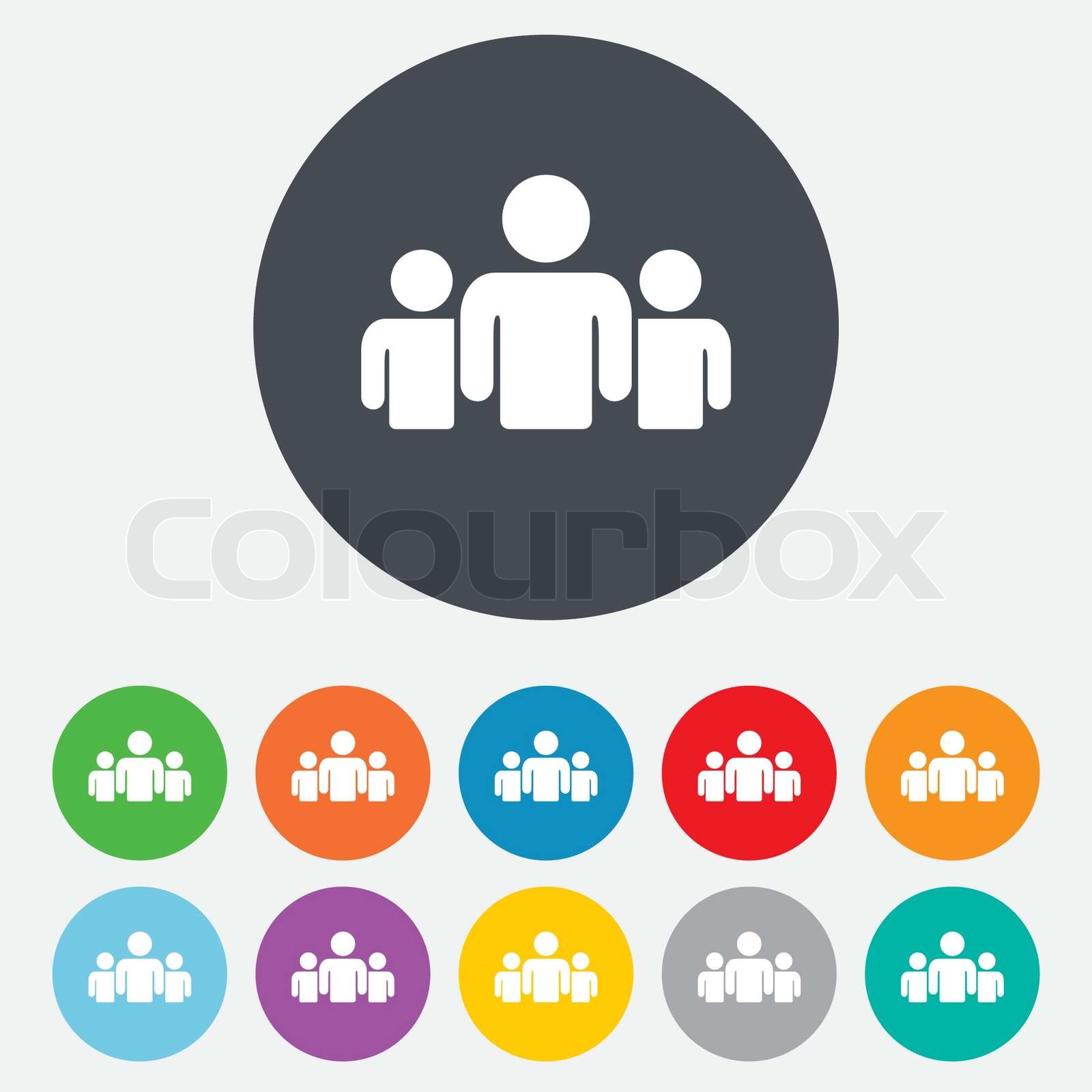 Group of people sign icon. Share symbol. | Stock vector | Colourbox