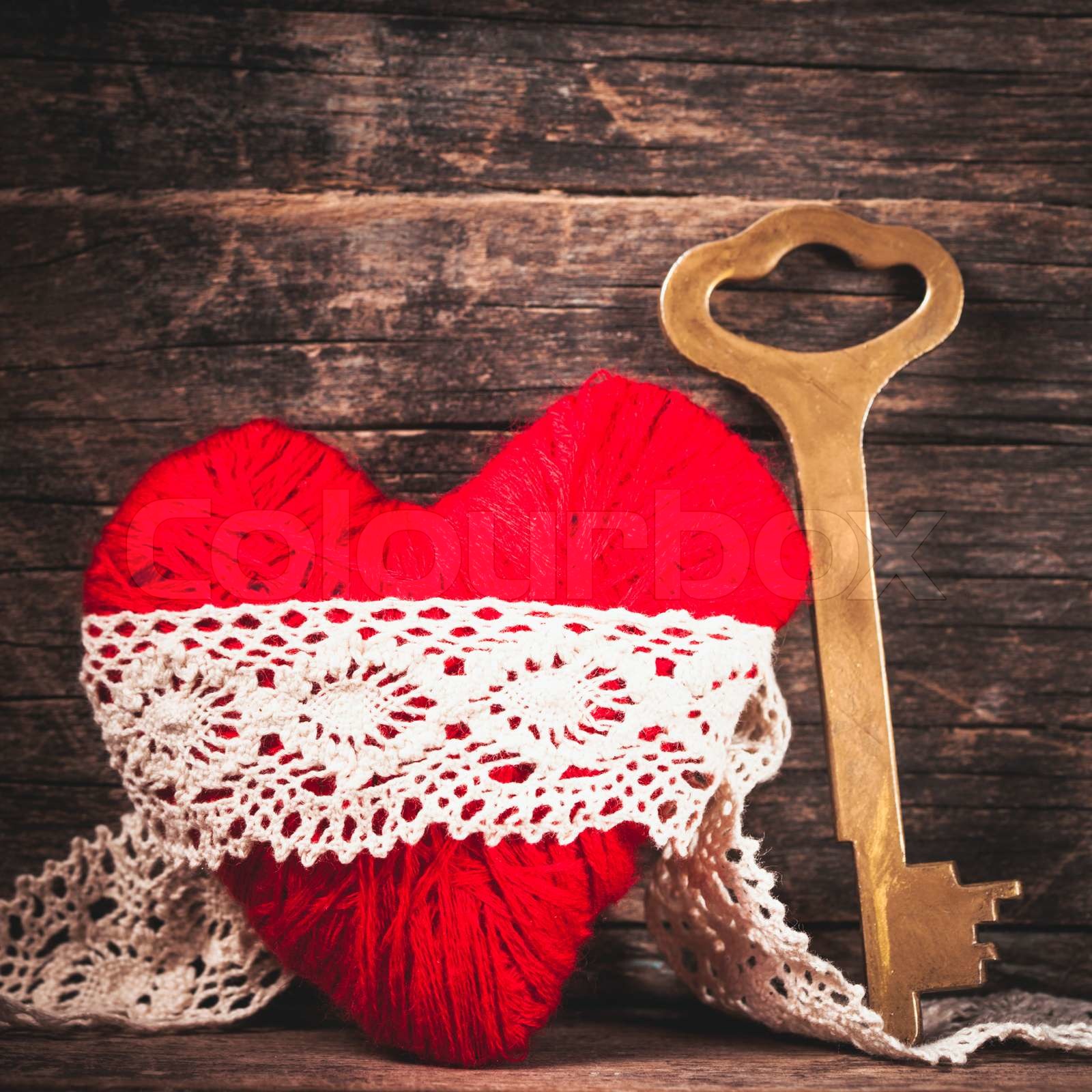 Red thread heart | Stock image | Colourbox