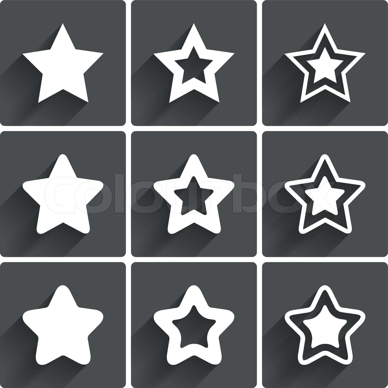 Star icons. Rating stars symbols. Feedback rating. | Stock vector ...