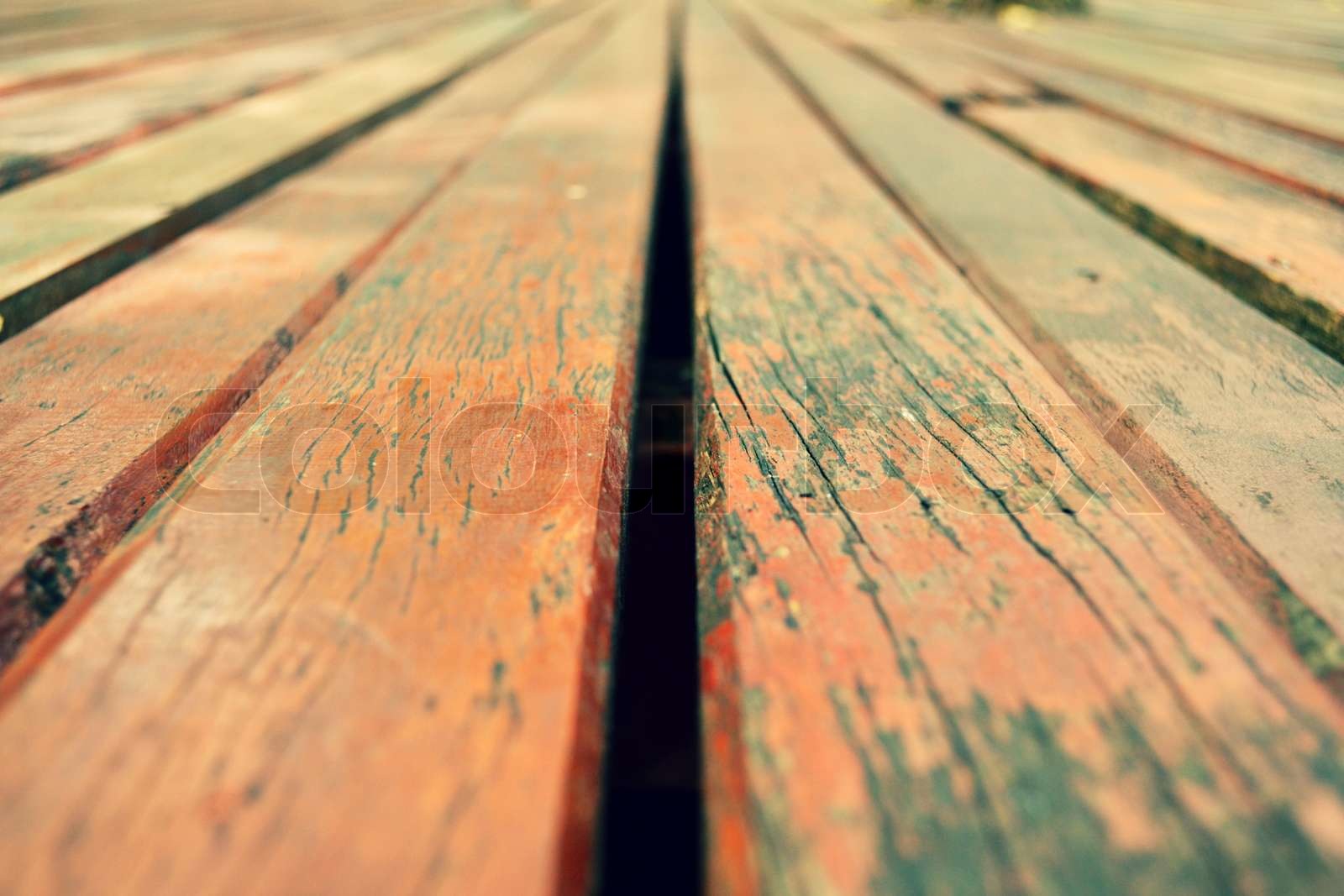 Wood slat flooring | Stock image | Colourbox