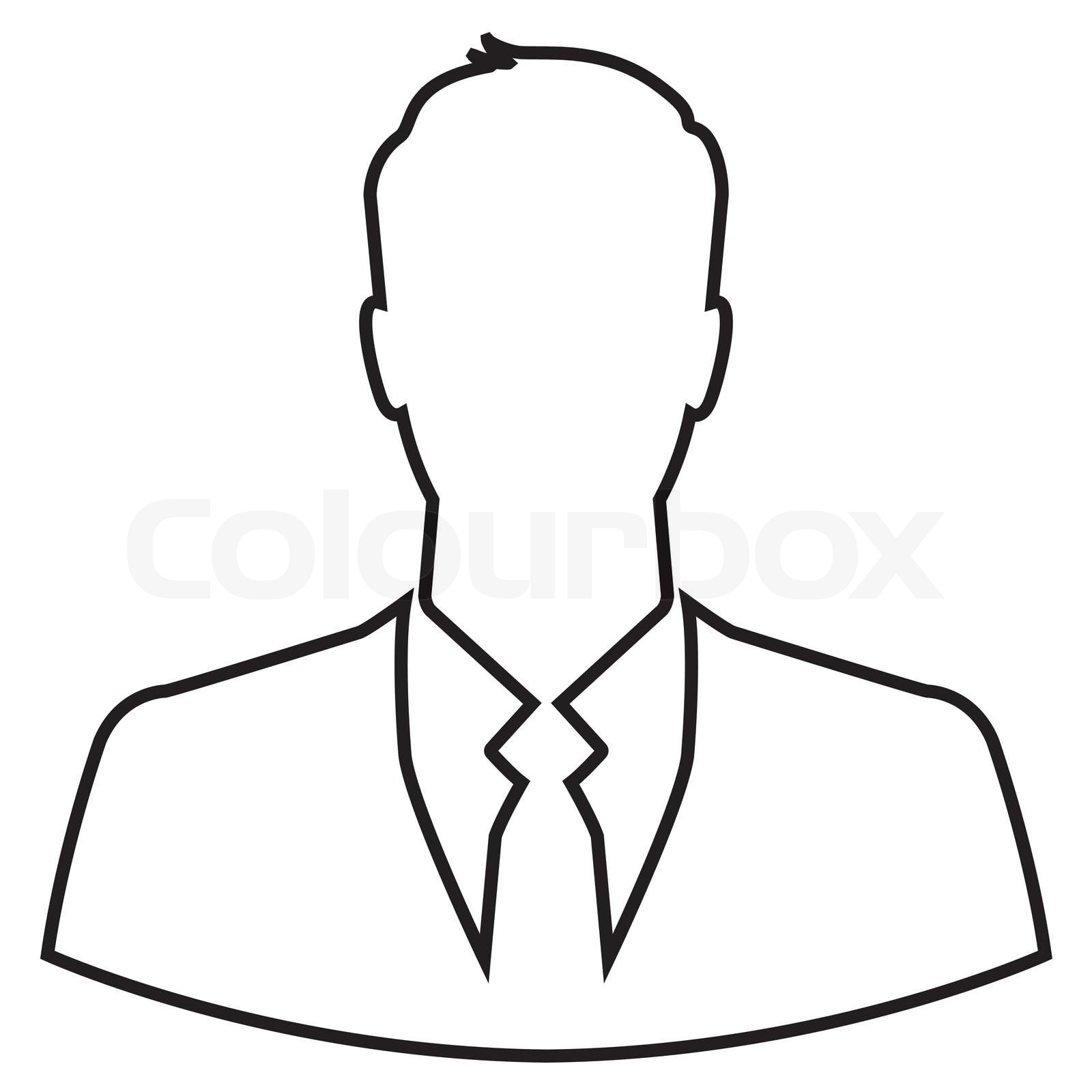 Businessman outline | Stock vector | Colourbox