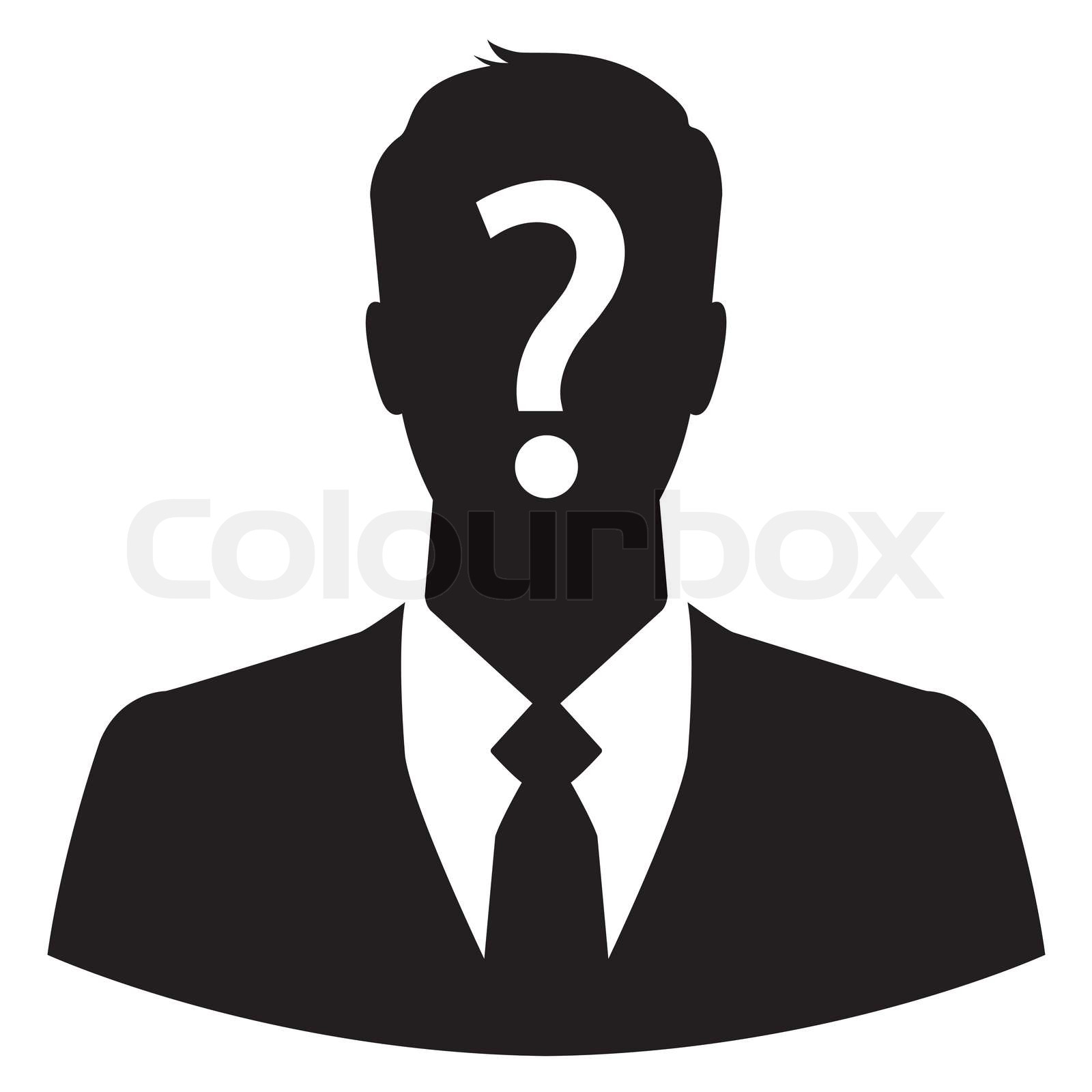 Anonymous business man icon | Stock vector | Colourbox