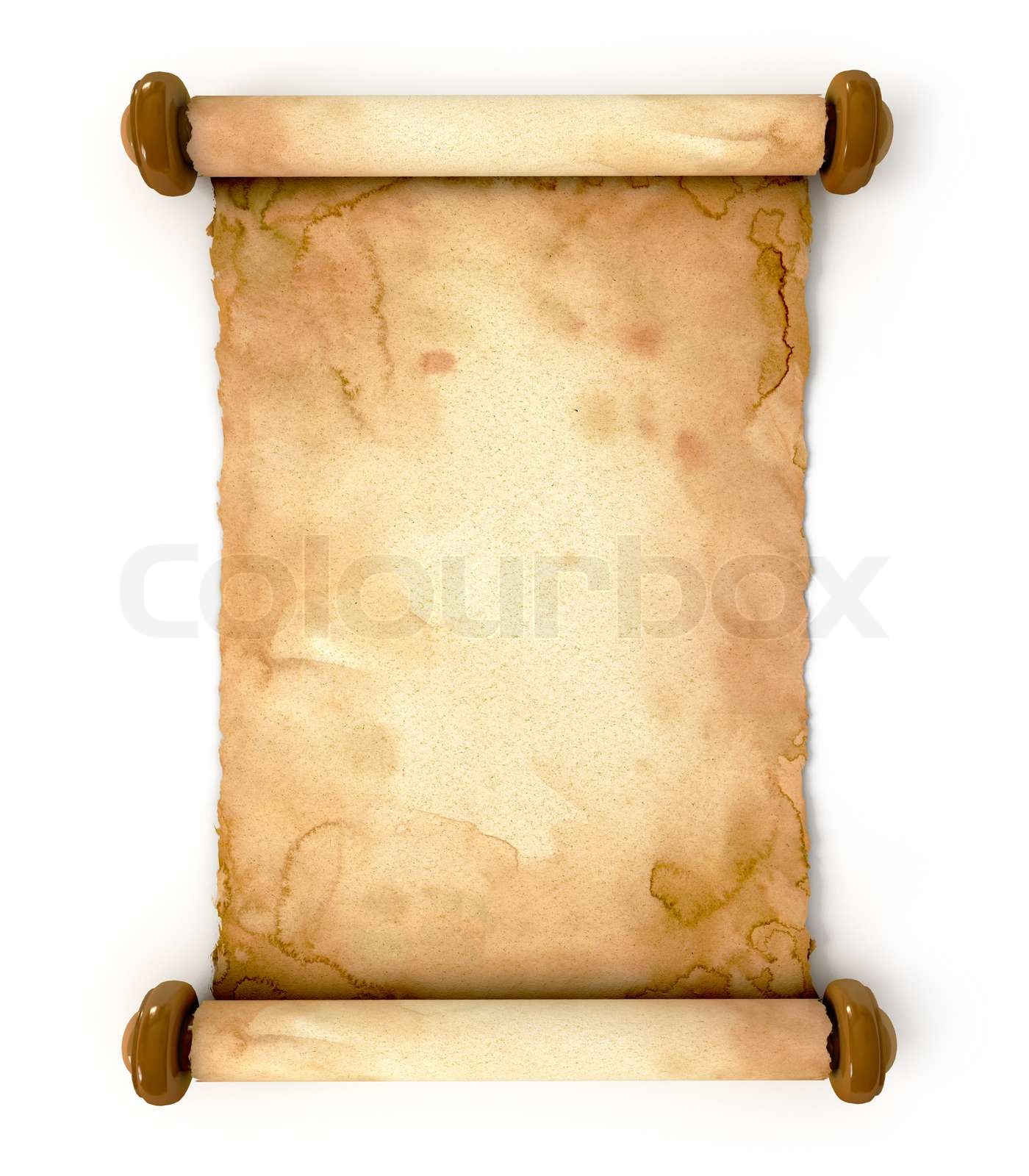 Old paper sheet. Unfurled an ancient scroll | Stock image | Colourbox