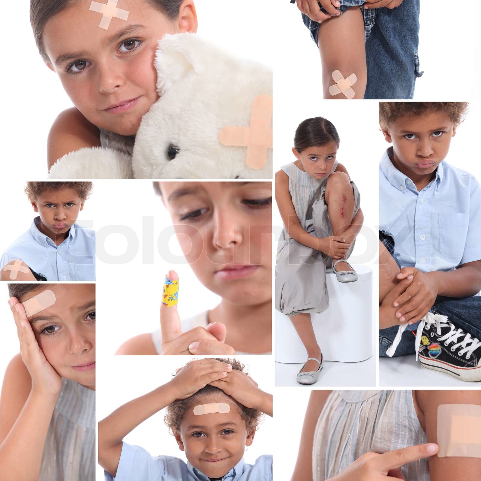Kids with injuries | Stock image | Colourbox