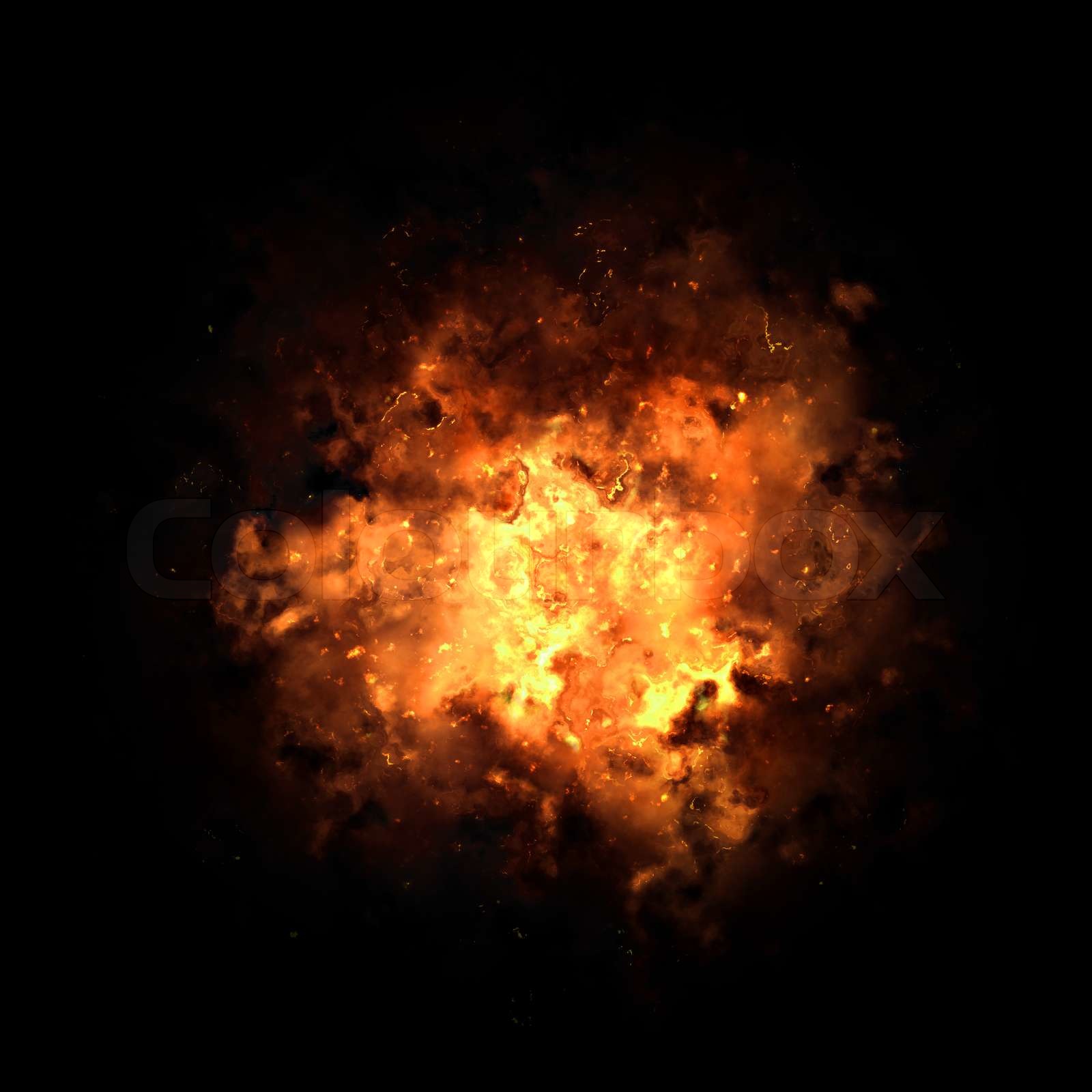 Fiery Exploding Burst | Stock image | Colourbox