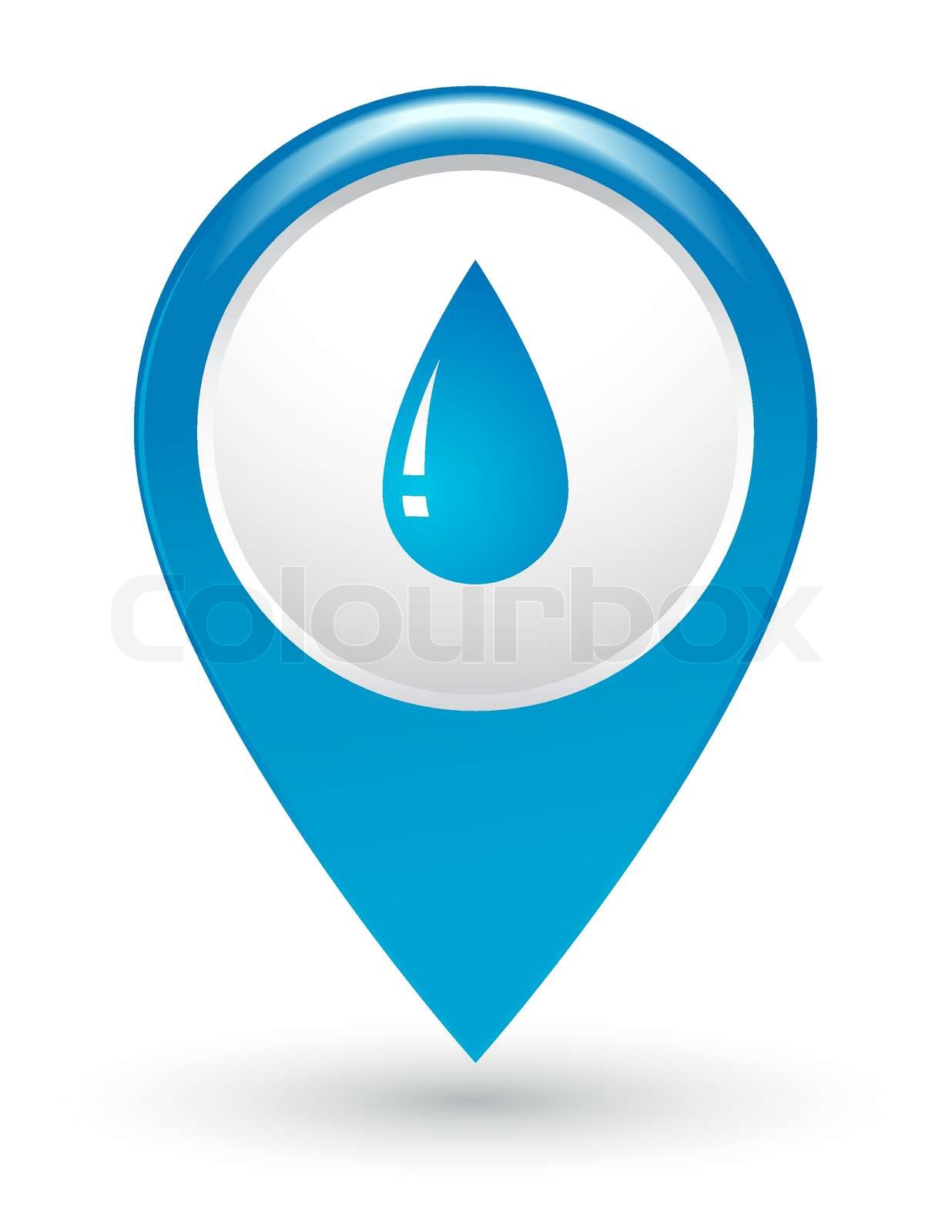 pointer with water drop | Stock vector | Colourbox