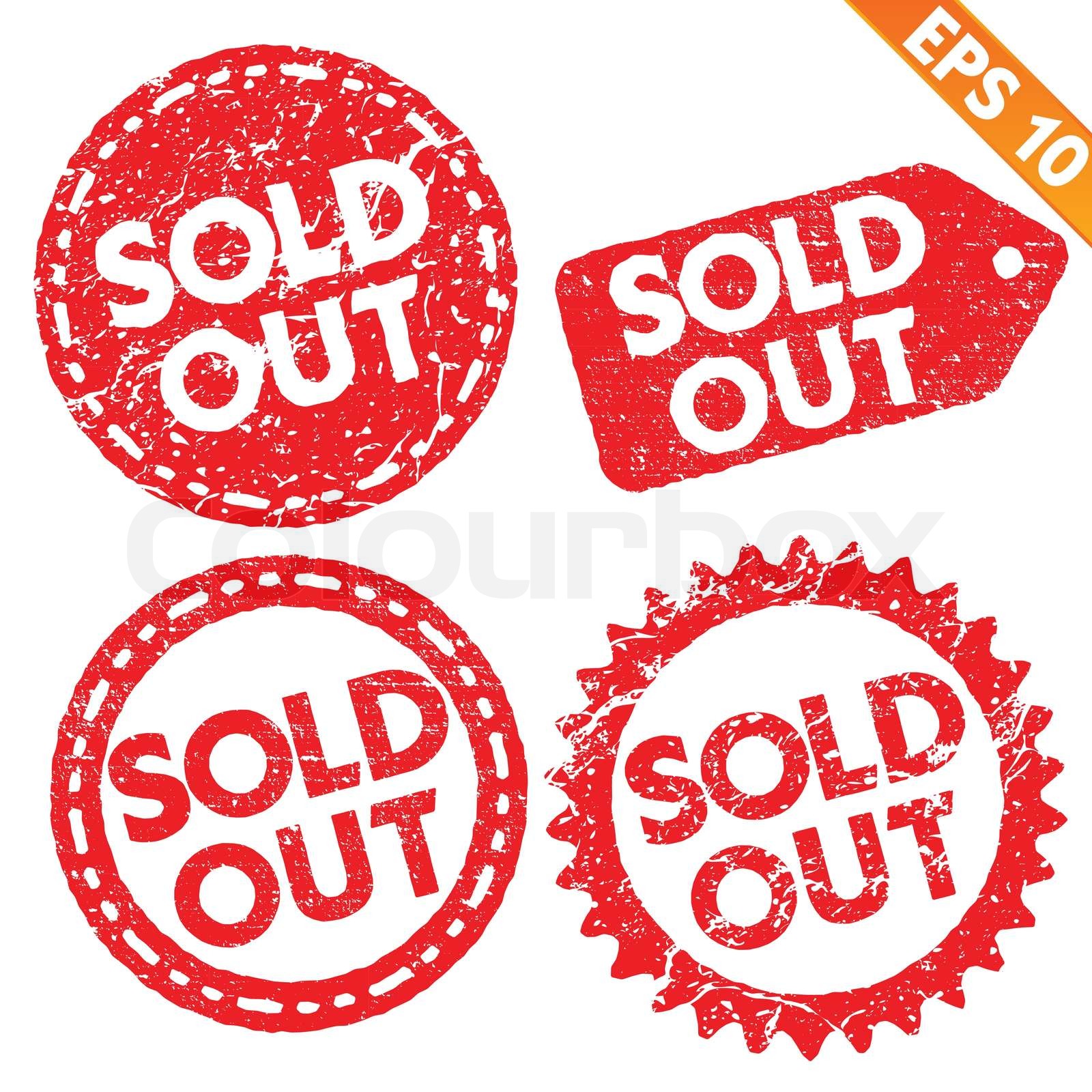 Stamp sticker sold out tag collection - Vector illustration - EPS10 ...