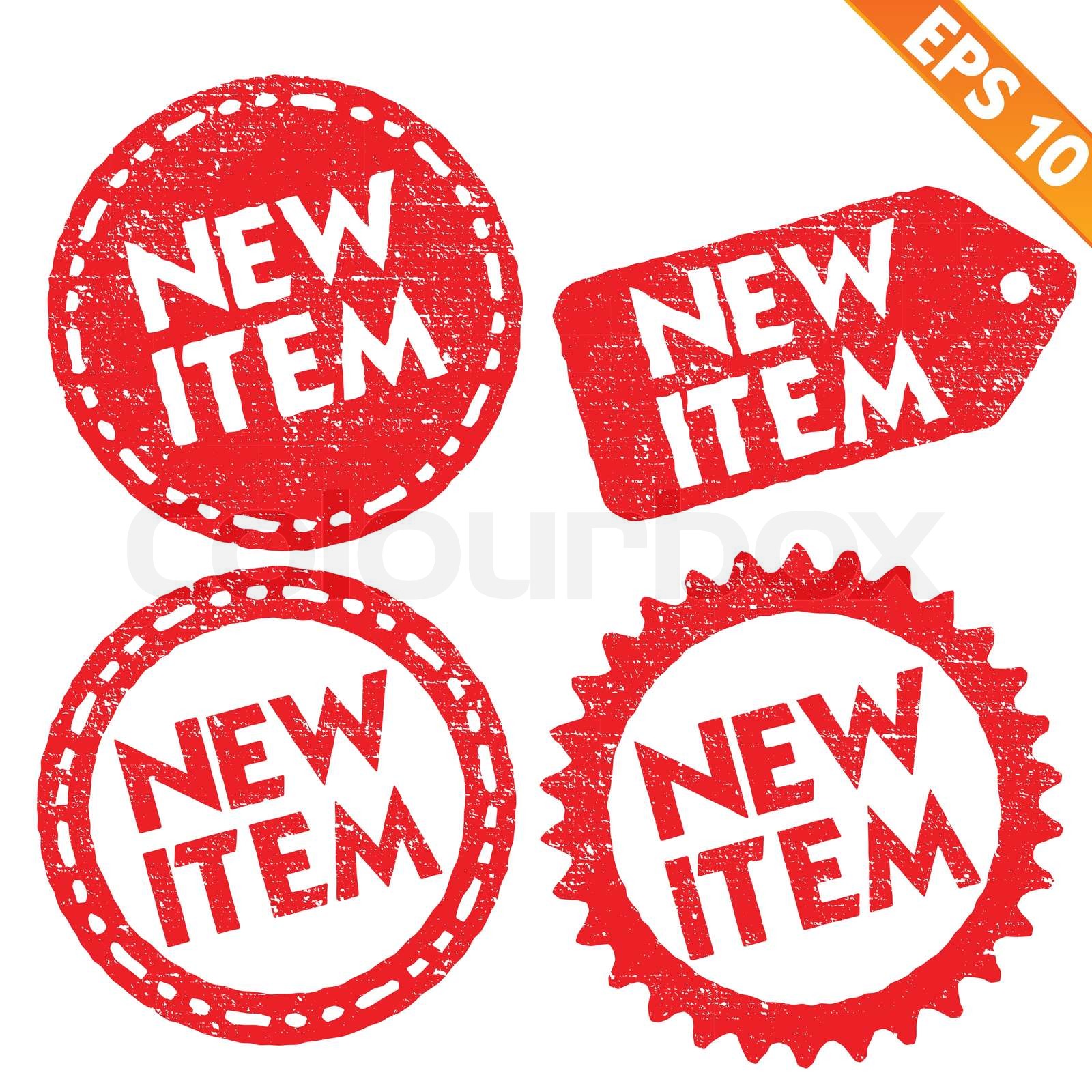 Stamp sticker new item tag collection - Vector illustration - EPS10 ...