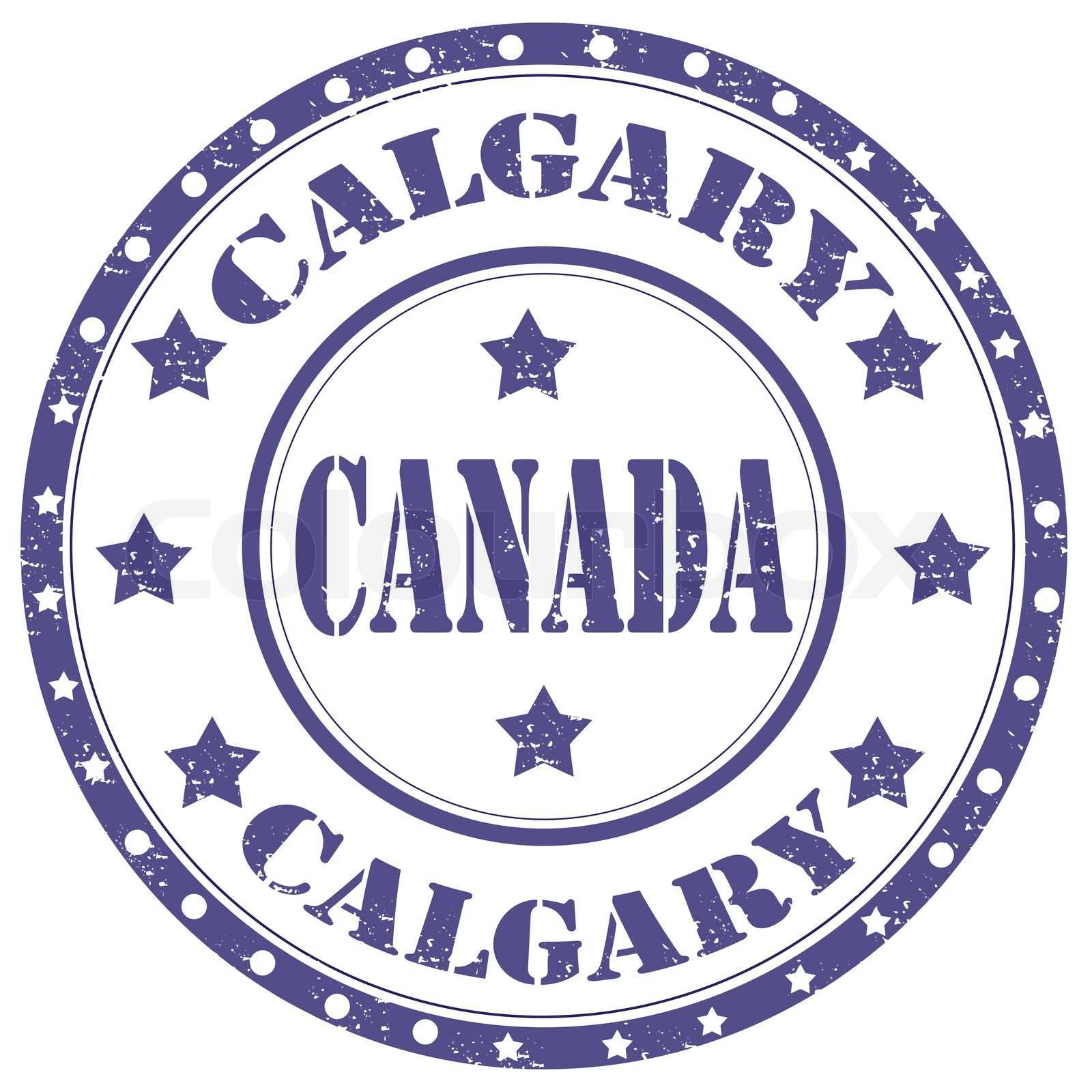 Calgary-stamp | Stock vector | Colourbox