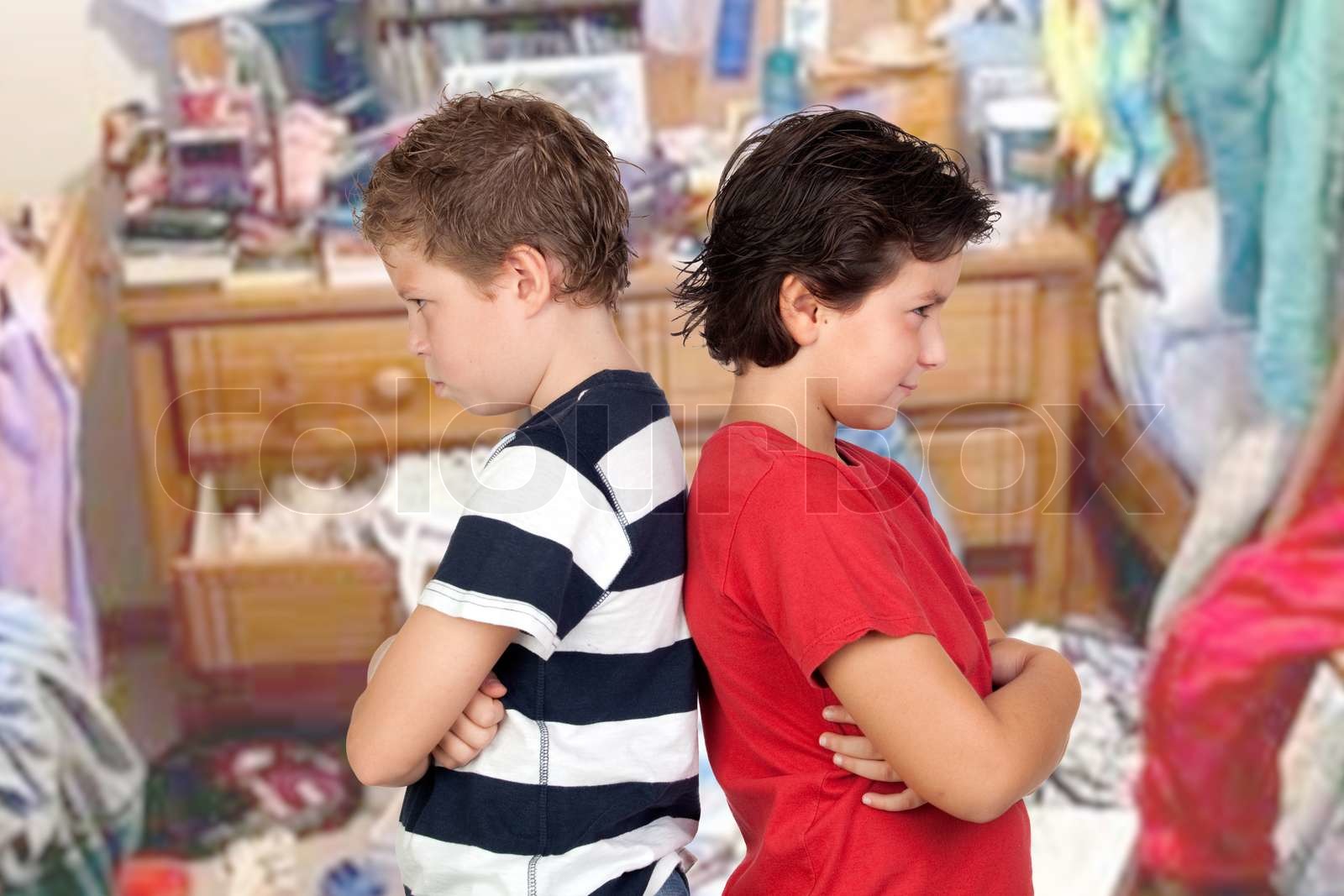 Two brothers angry | Stock image | Colourbox