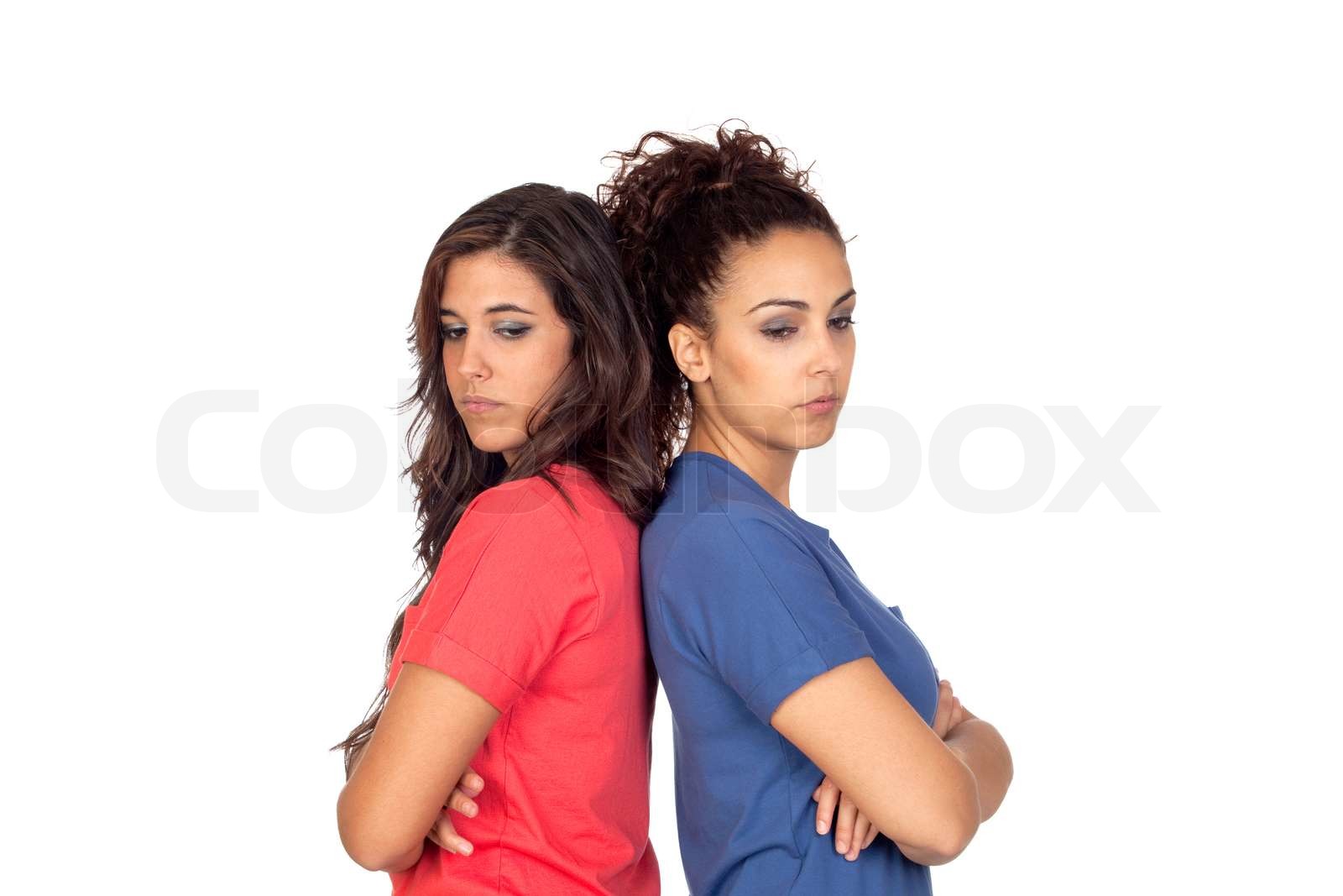 Two friends discussing | Stock image | Colourbox