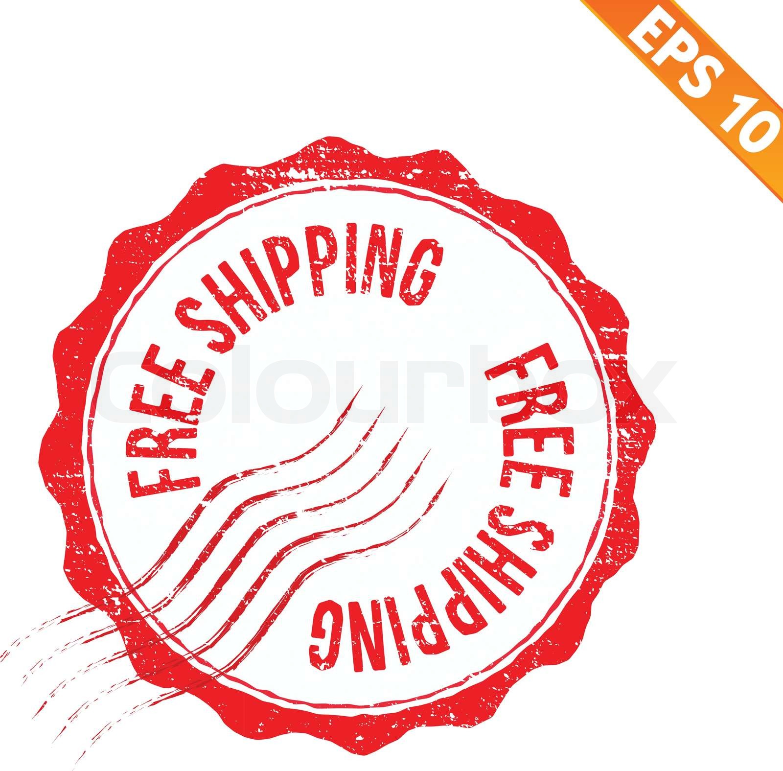 Rubber stamp free shipping - Vector illustration - EPS10 | Stock vector ...