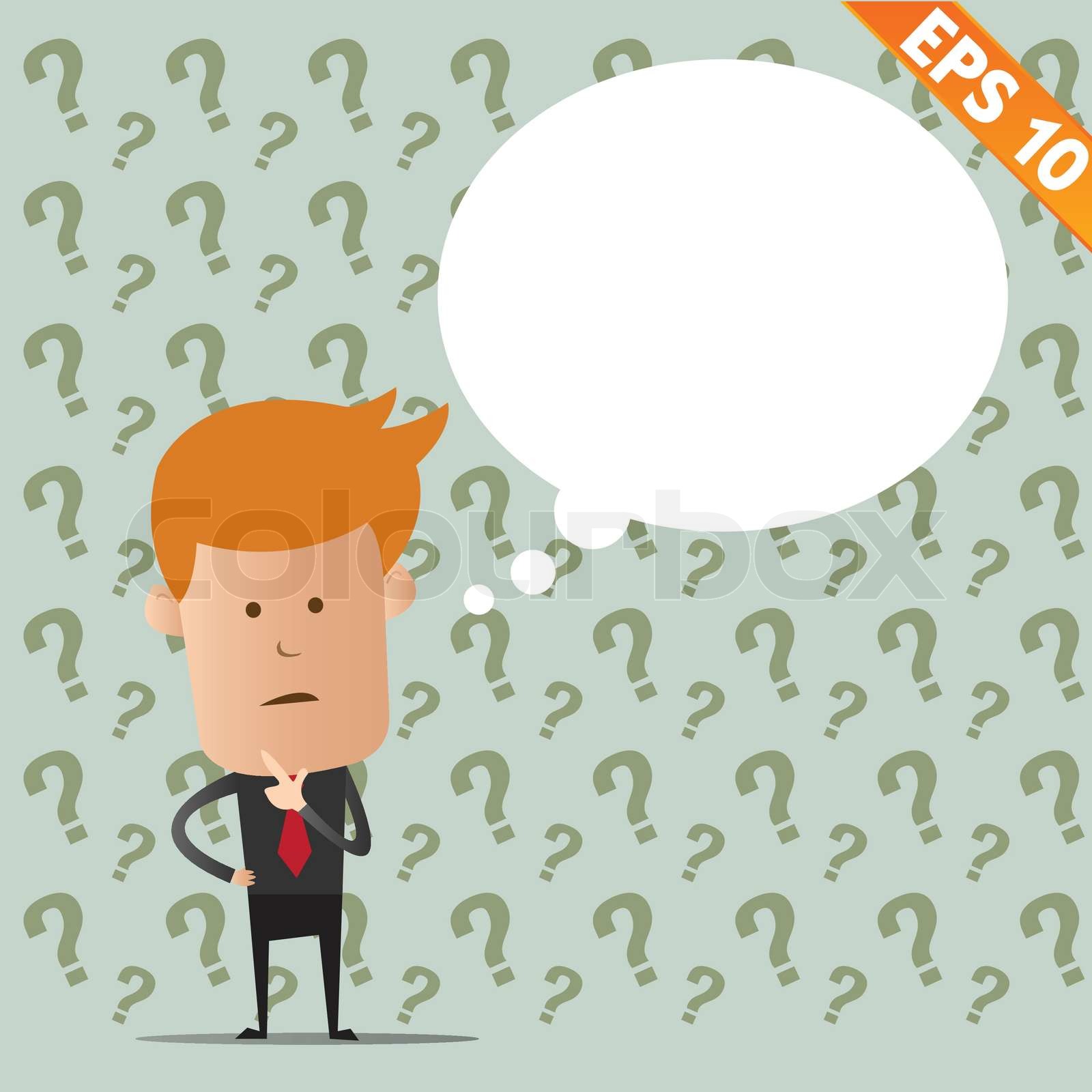 Business man thinking - Vector illustration - EPS10 | Stock vector ...