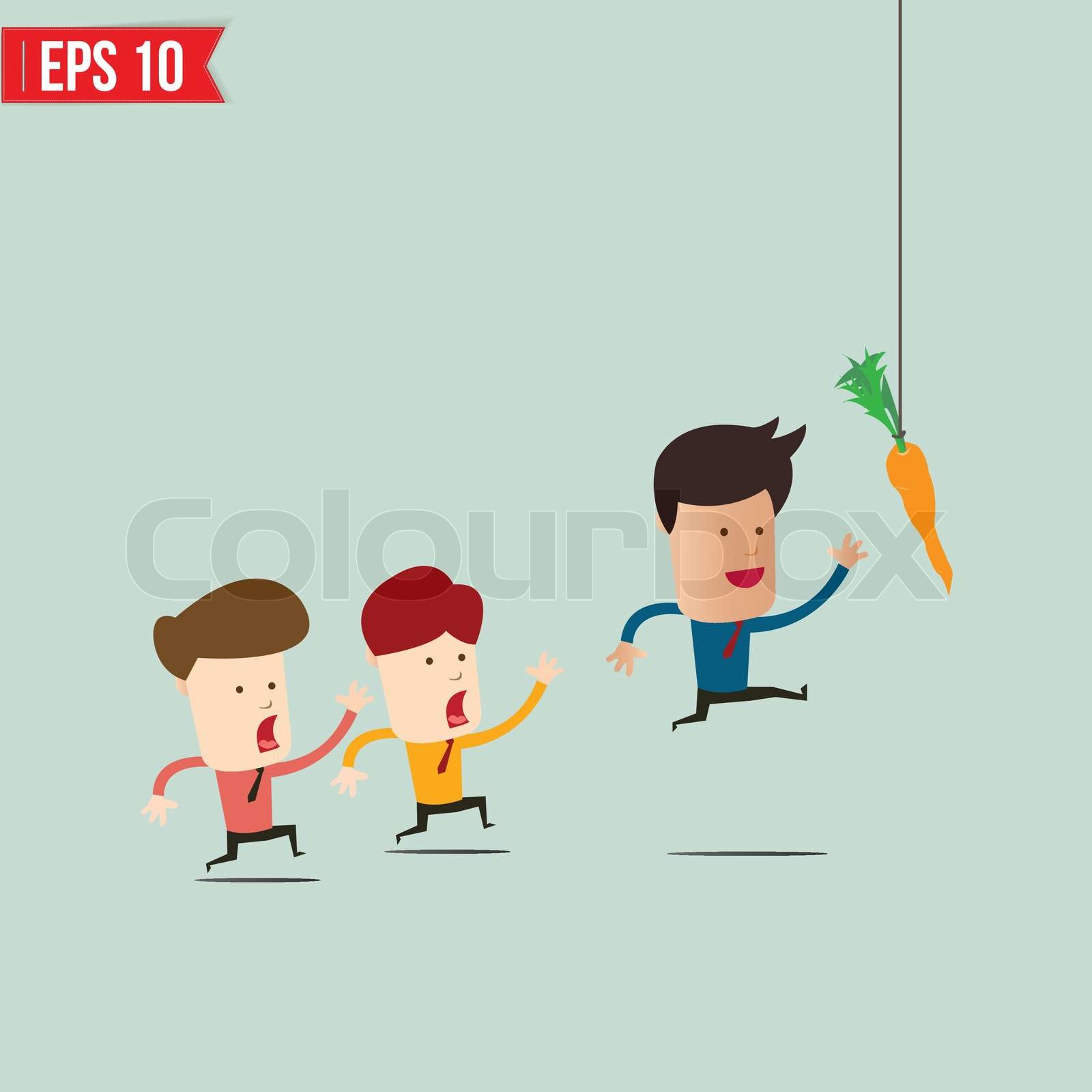 motivation, gulerod, række | Stock vektor | Colourbox