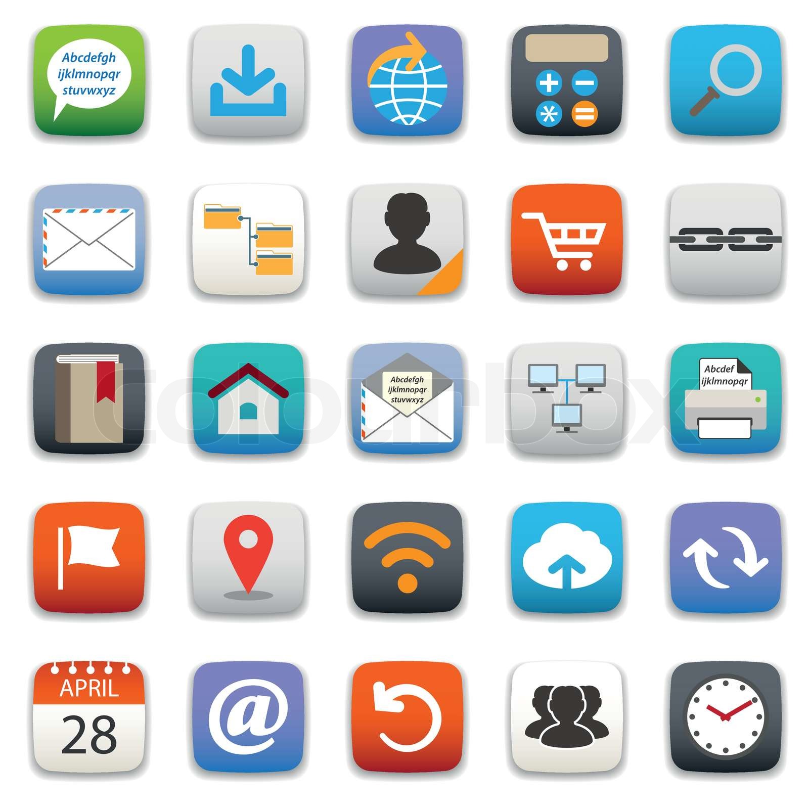 Website icon set | Stock vector | Colourbox