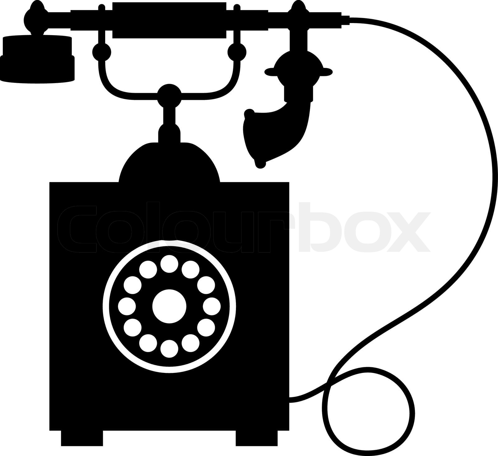 Old vintage telephone | Stock vector | Colourbox