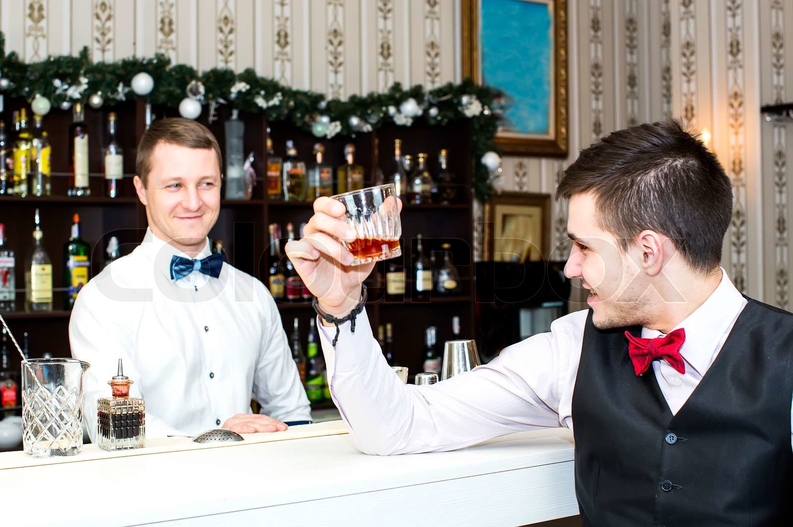 man drinking alcohol at the bar | Stock image | Colourbox