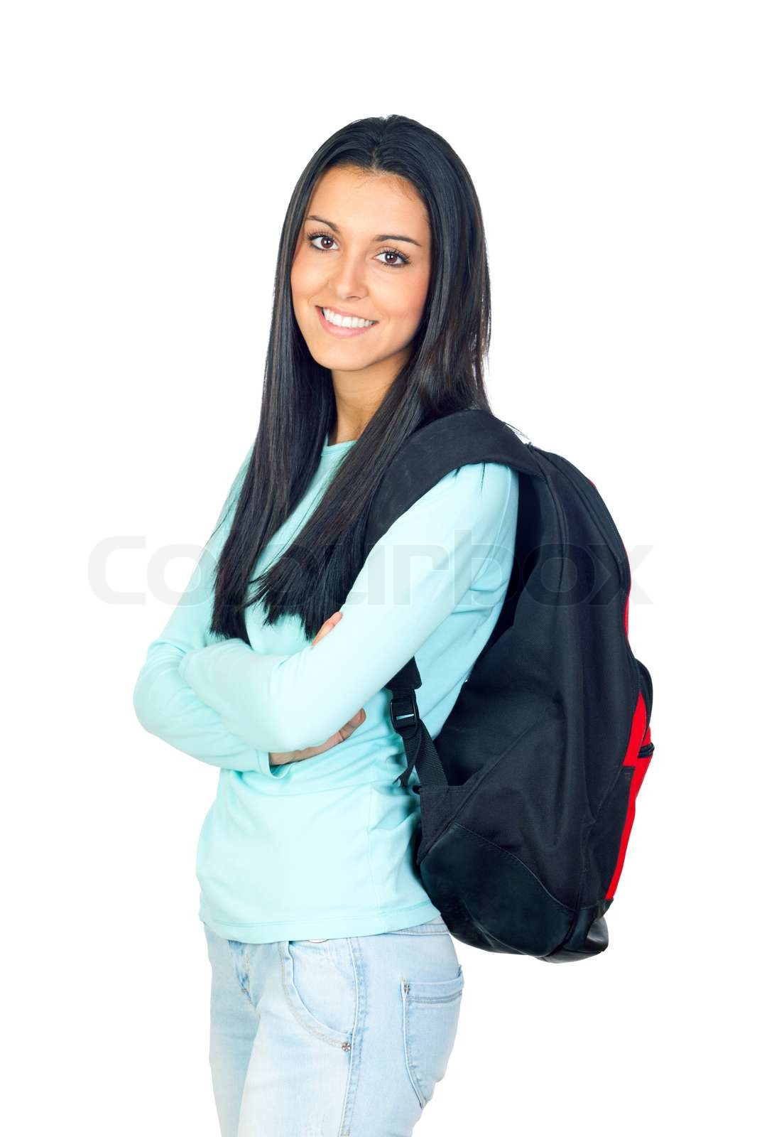 Young University Student with a Bagpack | Stock image | Colourbox