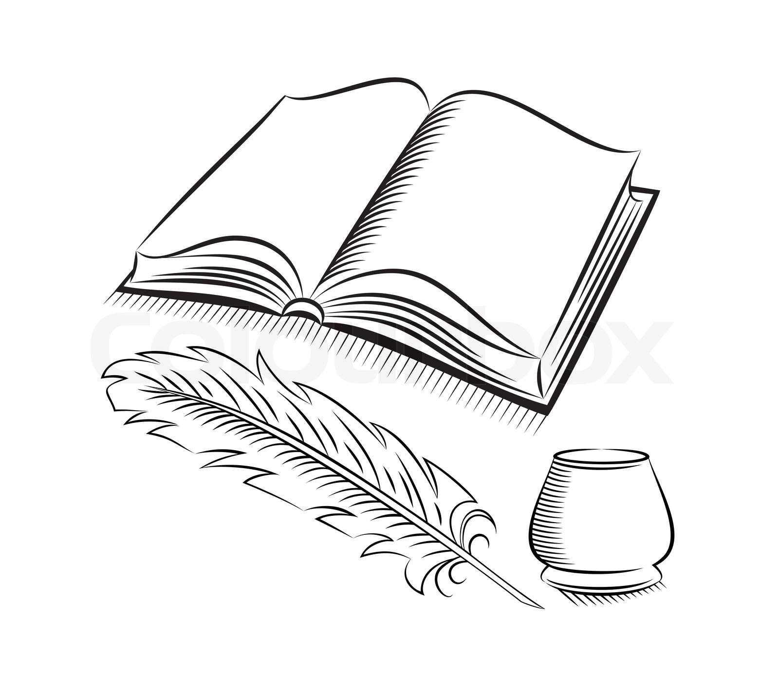 zeichnung, buch, geöffnet | Stock Bild | Colourbox