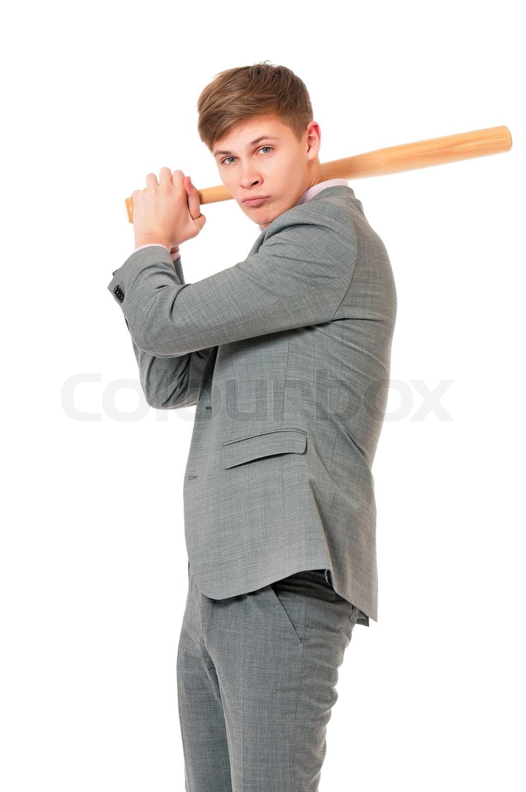 Man with baseball bat | Stock image | Colourbox